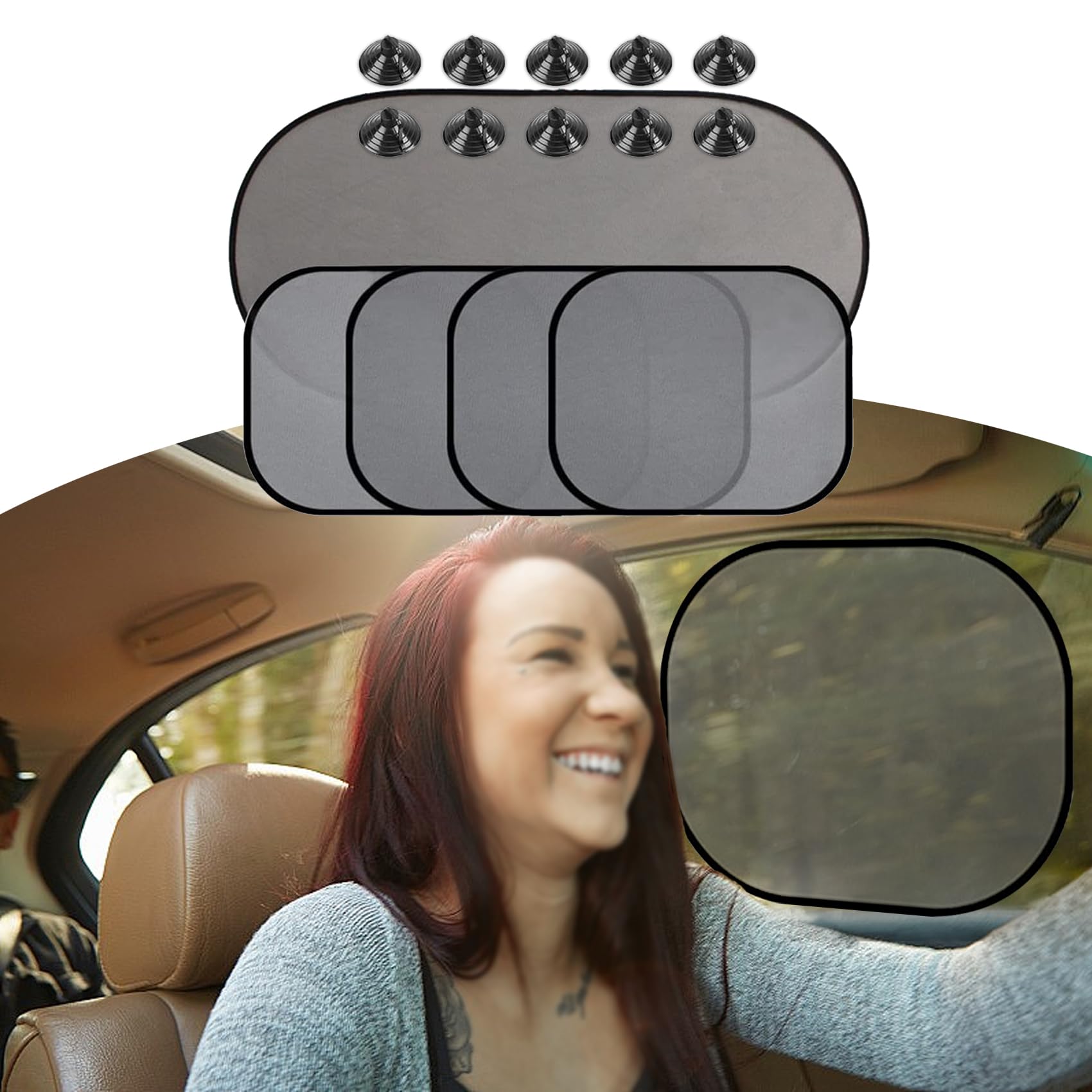 Amazon.com: Car Sun Shades for Window, 4 Side Window Car Sun Shades and ...