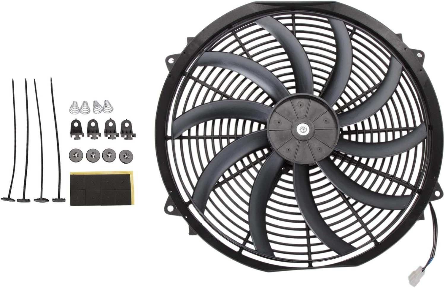 Madlife Garage Universal High Performance 16'' 12V Slim Electric ...