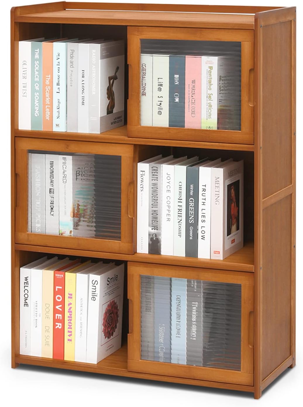 Amazon.com: Magshion Bamboo 6 Cube Bookshelf Organizer Free Standing ...