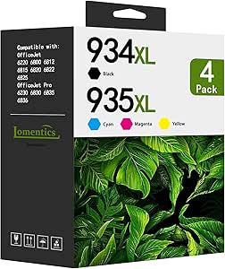 Amazon.com: 934XL 935XL High Yield Ink Cartridges (4-Pack,Black/Cyan ...