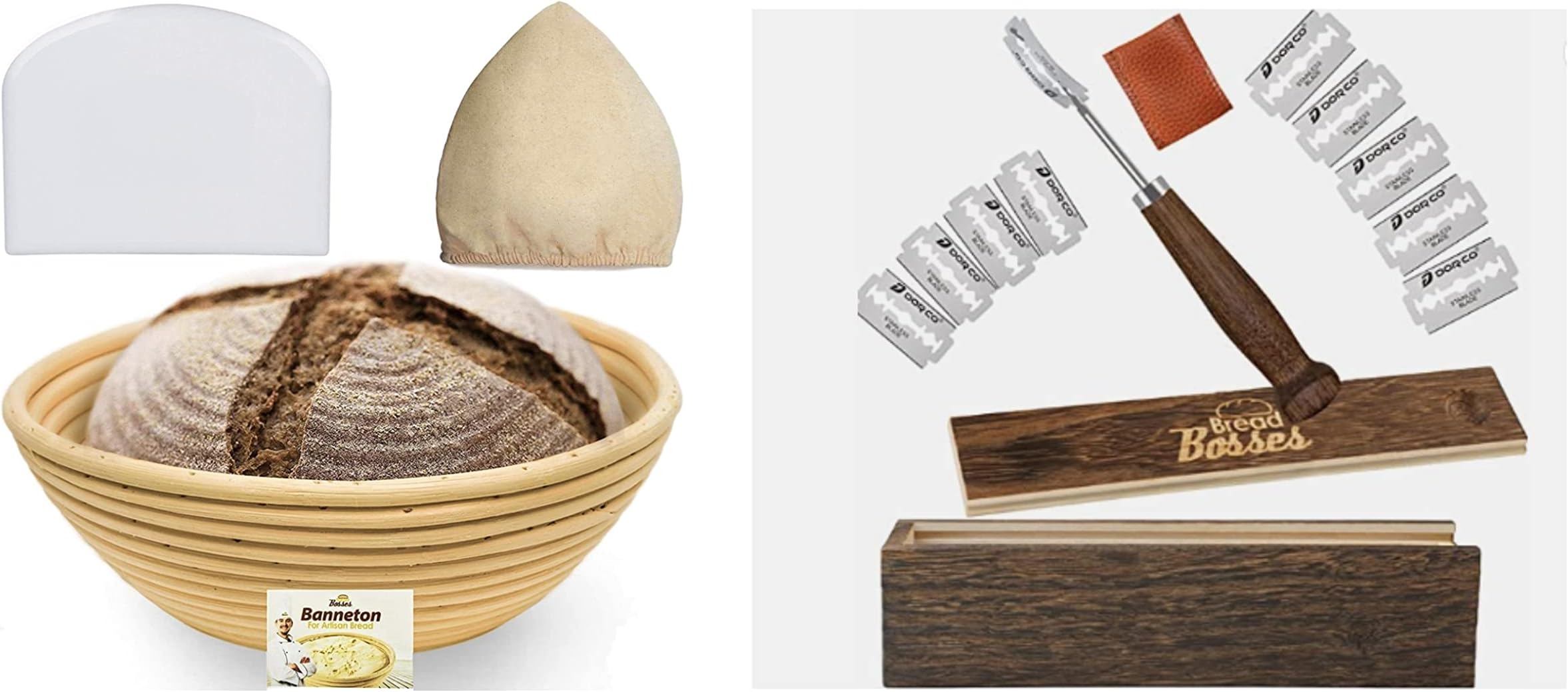Amazon.com: Round Bread Banneton Proofing Basket - 9 Inch Baskets and ...