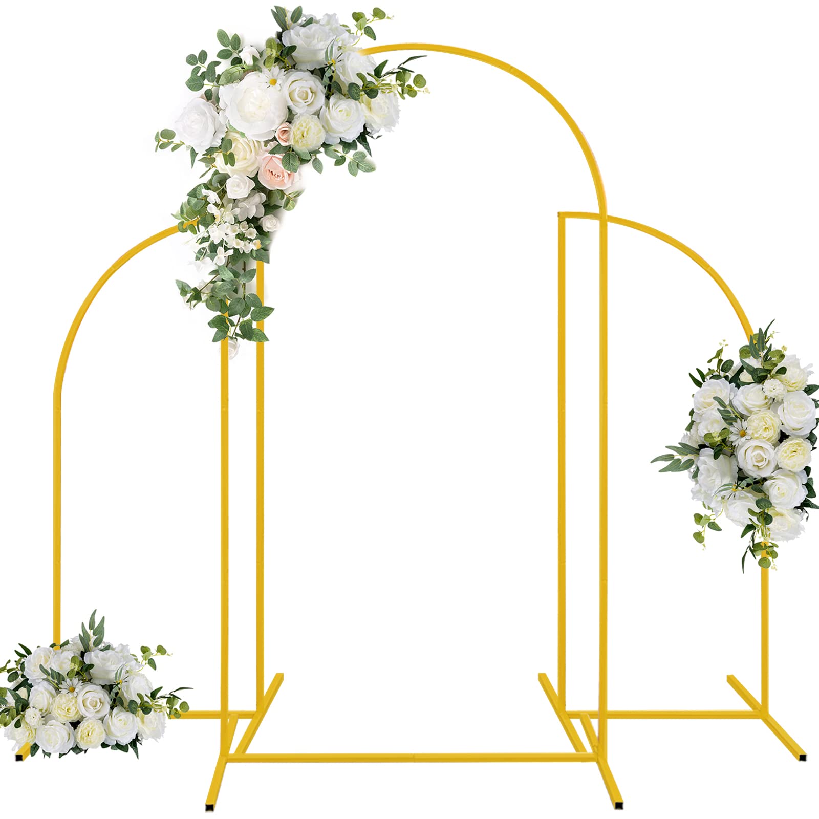 Metal Arch Backdrop Stand Gold Arch Backdrop Frame Set of 3,Square ...