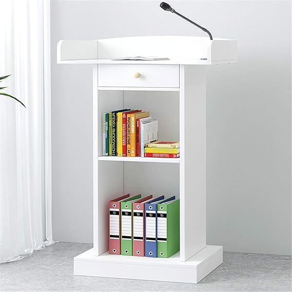 Amazon.com: Podium Presentation Lectern Stand, Standing Movable Lecture ...