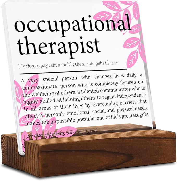 Amazon.com: Occupational Therapist Gift Clear Desk Decor Sign ...
