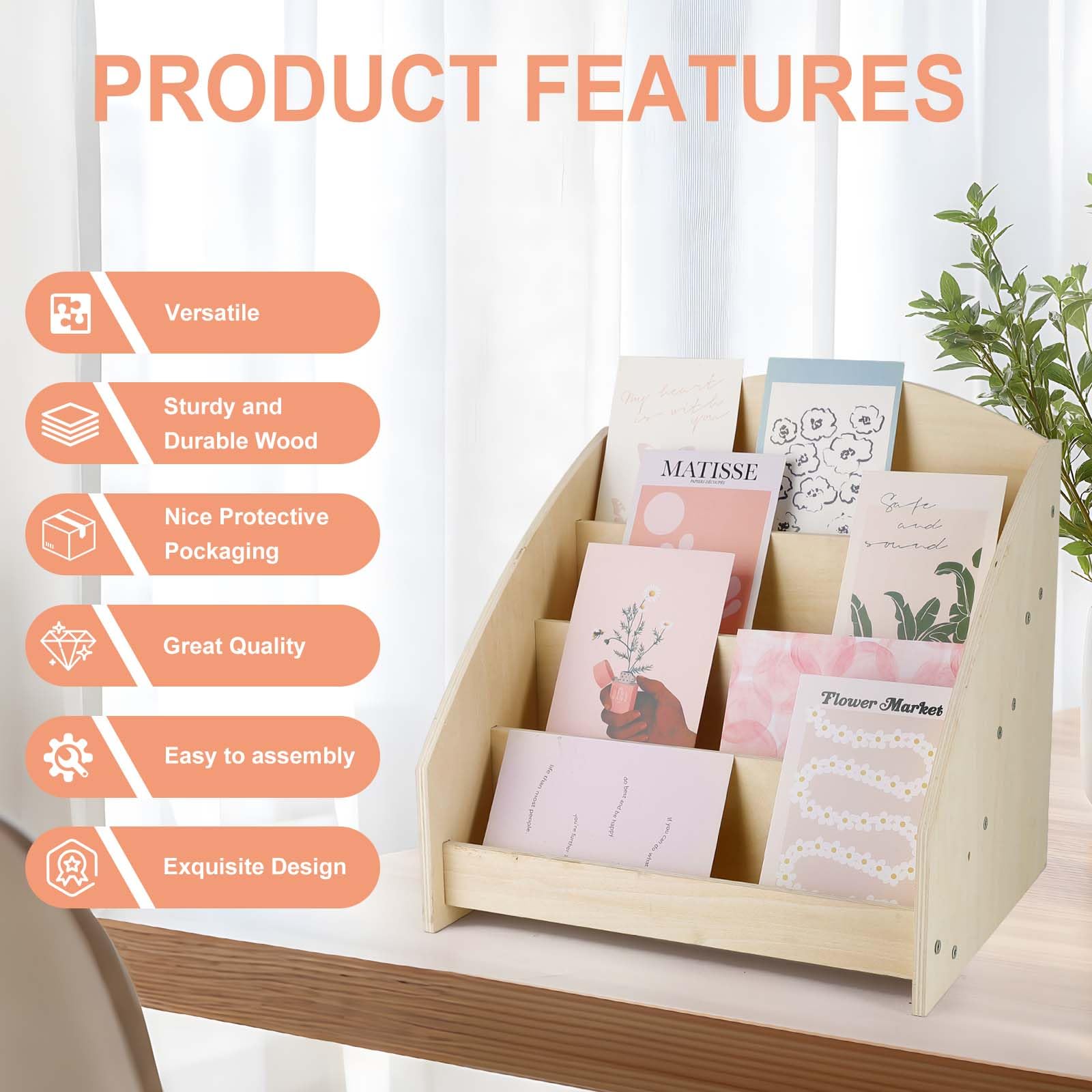 Greeting Exood Greeting Card Organizer Display Stand , 4-Tier Trinidad ...