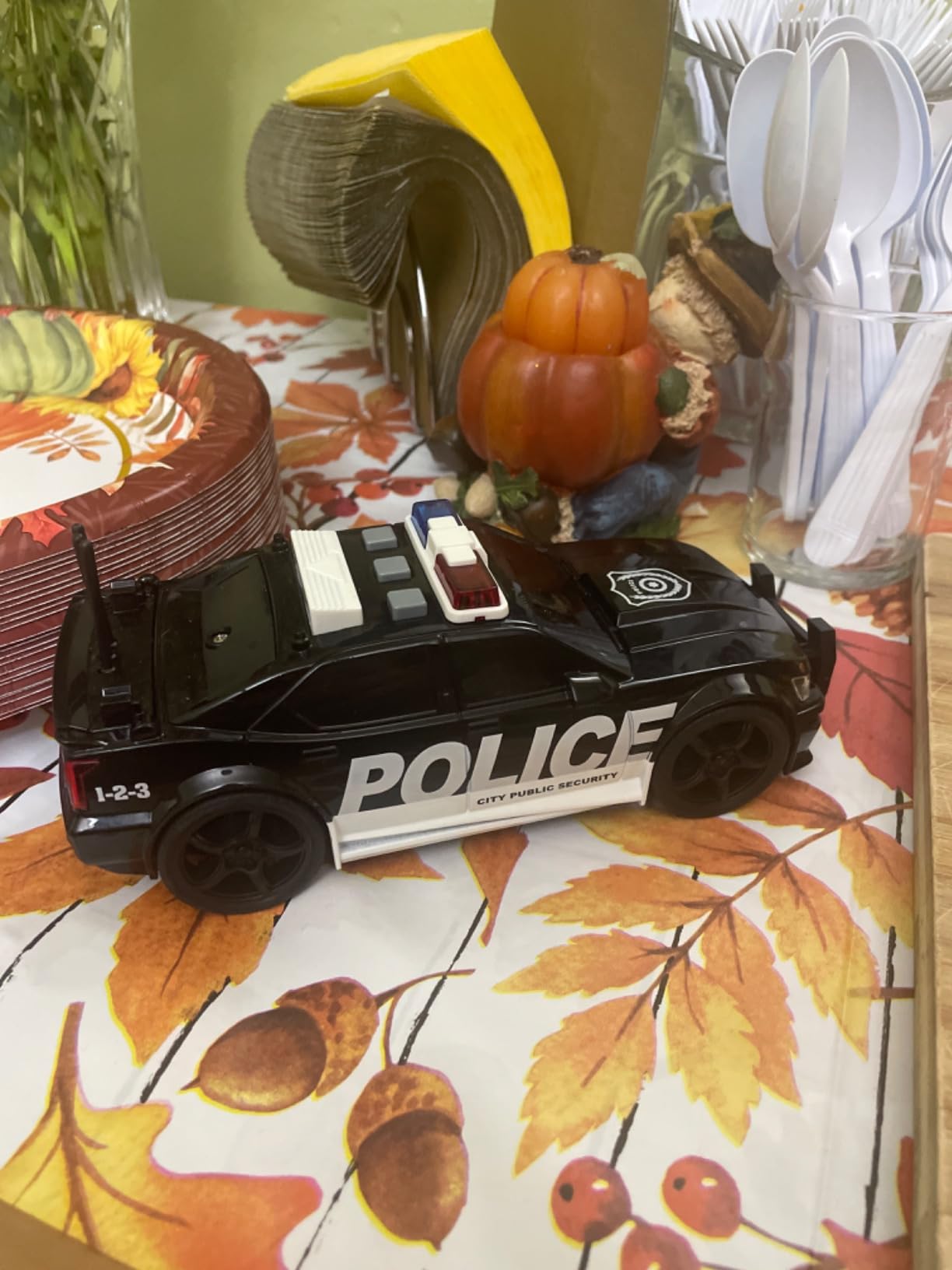 Amazon.com: Number 1 In Service Friction Powered Police Car Toy Rescue ...