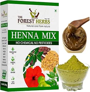 THE FOREST HERBS Natural care from nature 100% Organic Henna Mix Powder ...