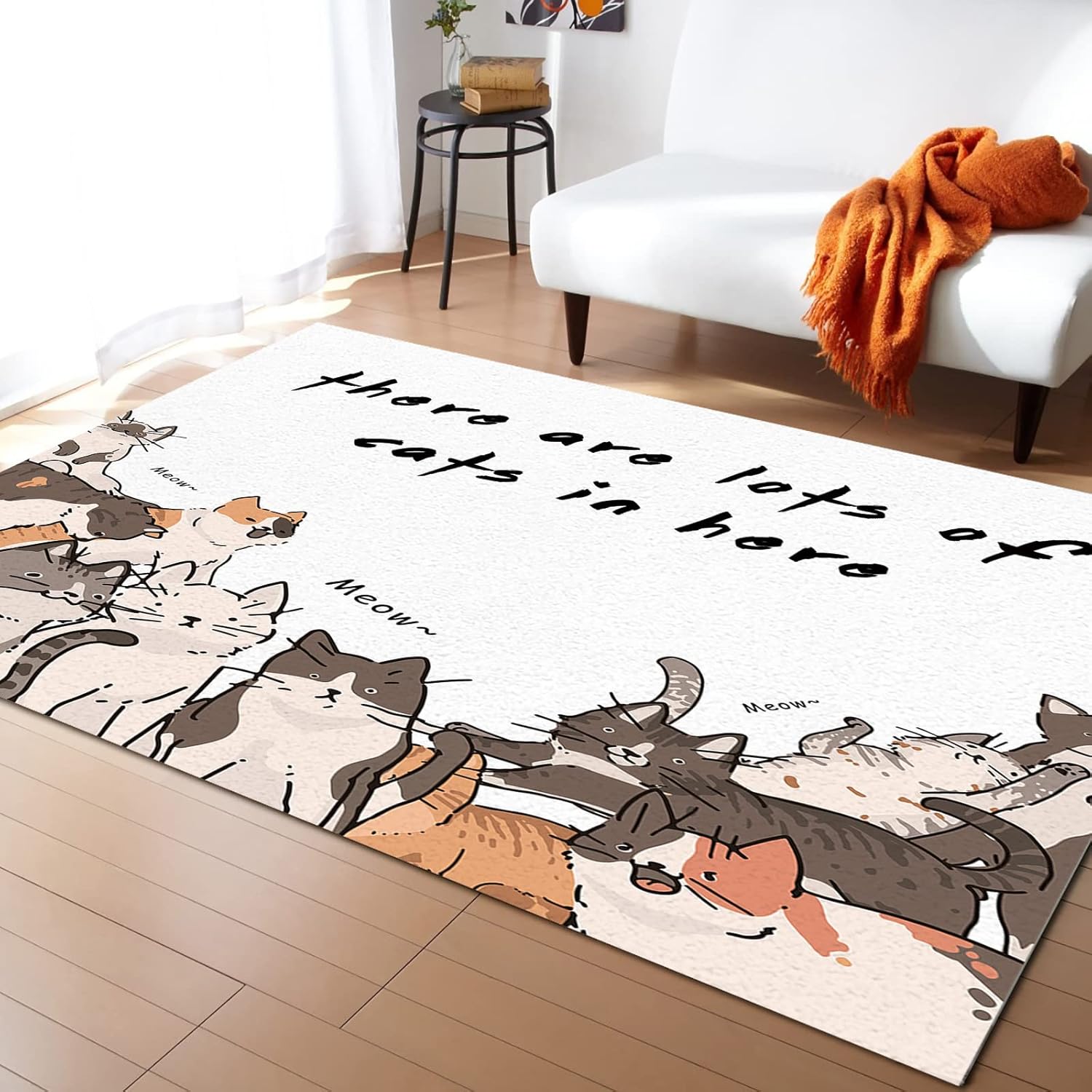 Amazon.com: Funny Pet Animals Cat with Dog Area Rugs, Soft Indoor ...