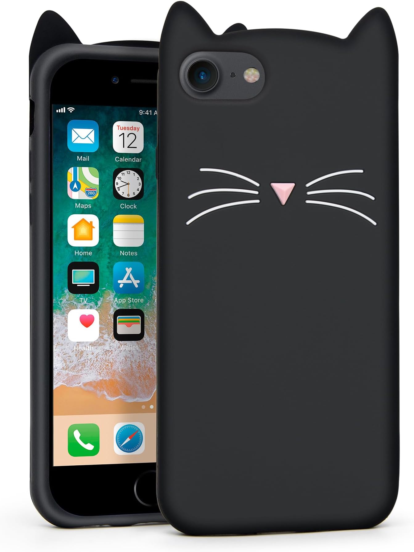 Amazon.com: Dumkery Cute iPhone SE 2022 Case, Whisker Cat iPhone SE ...