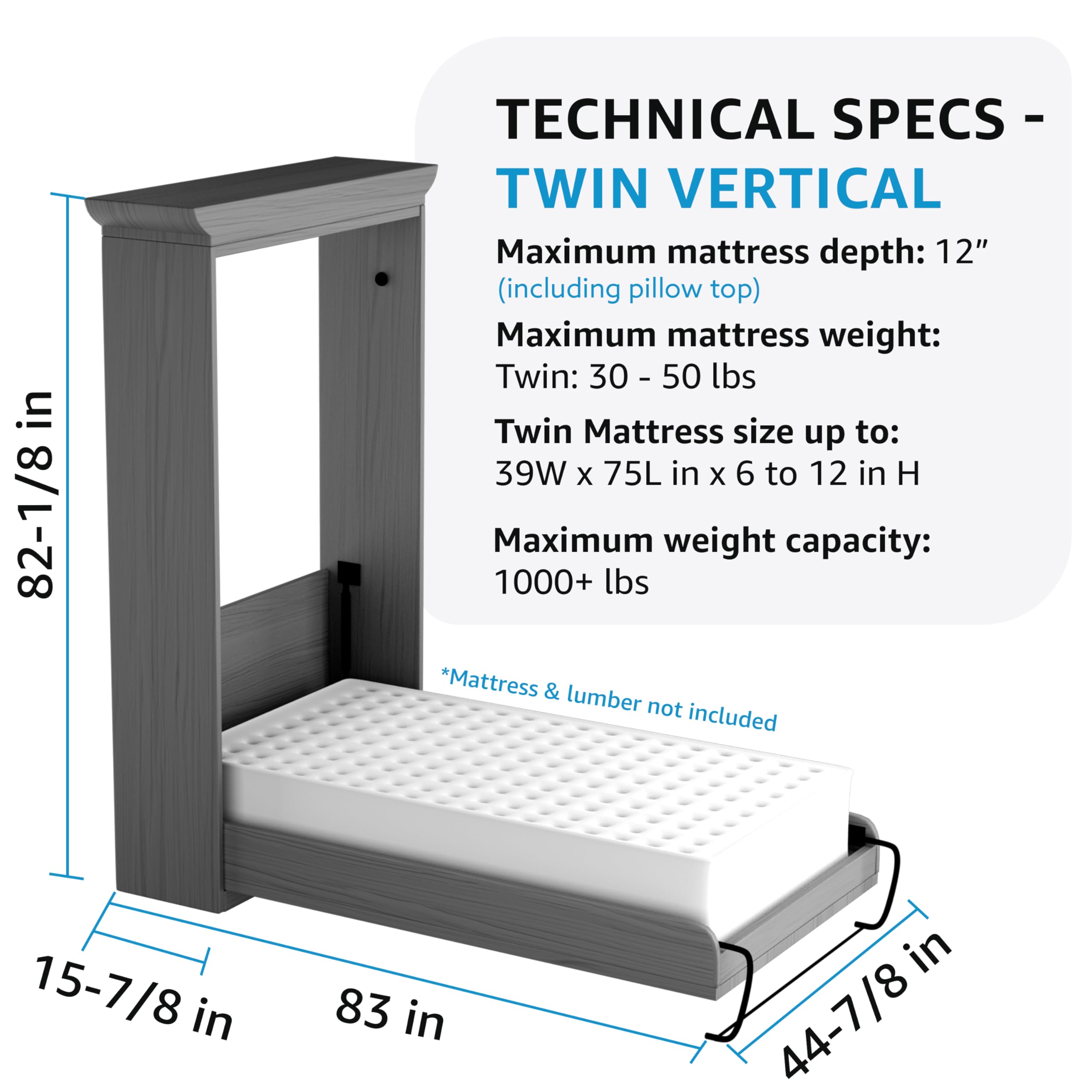 Vertical Twin Murphy Bed