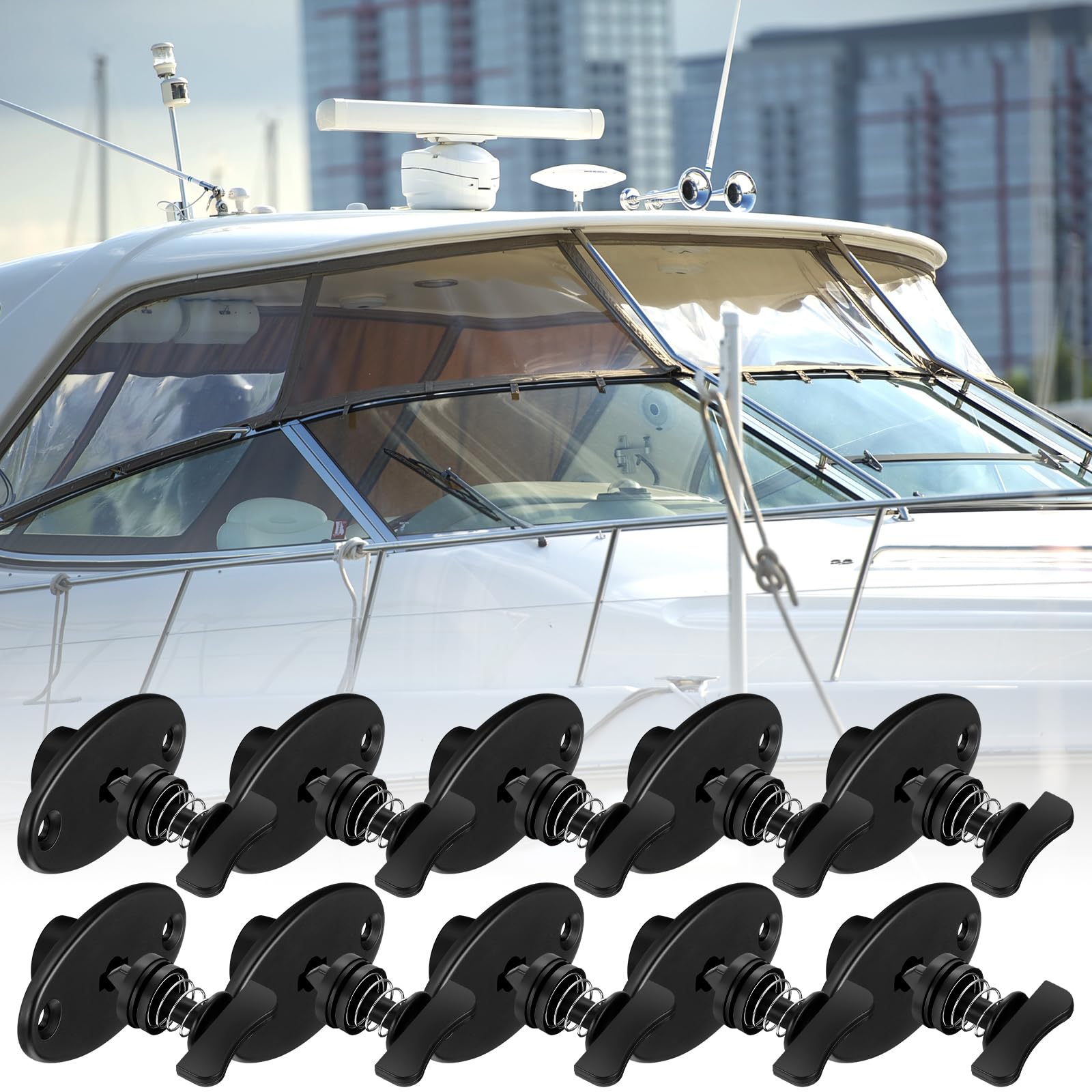 Snapklik.com : 10 Set Boat Windshield Fasteners Marine Windshield ...
