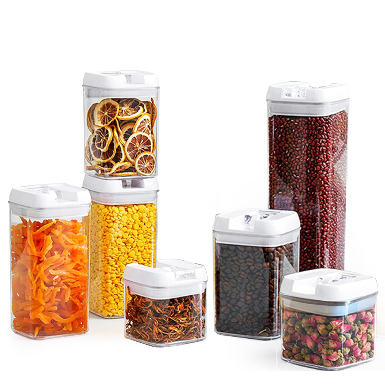 Amazon.com: Air-Tight Food Storage Containers with Lids, Set of 7 ...