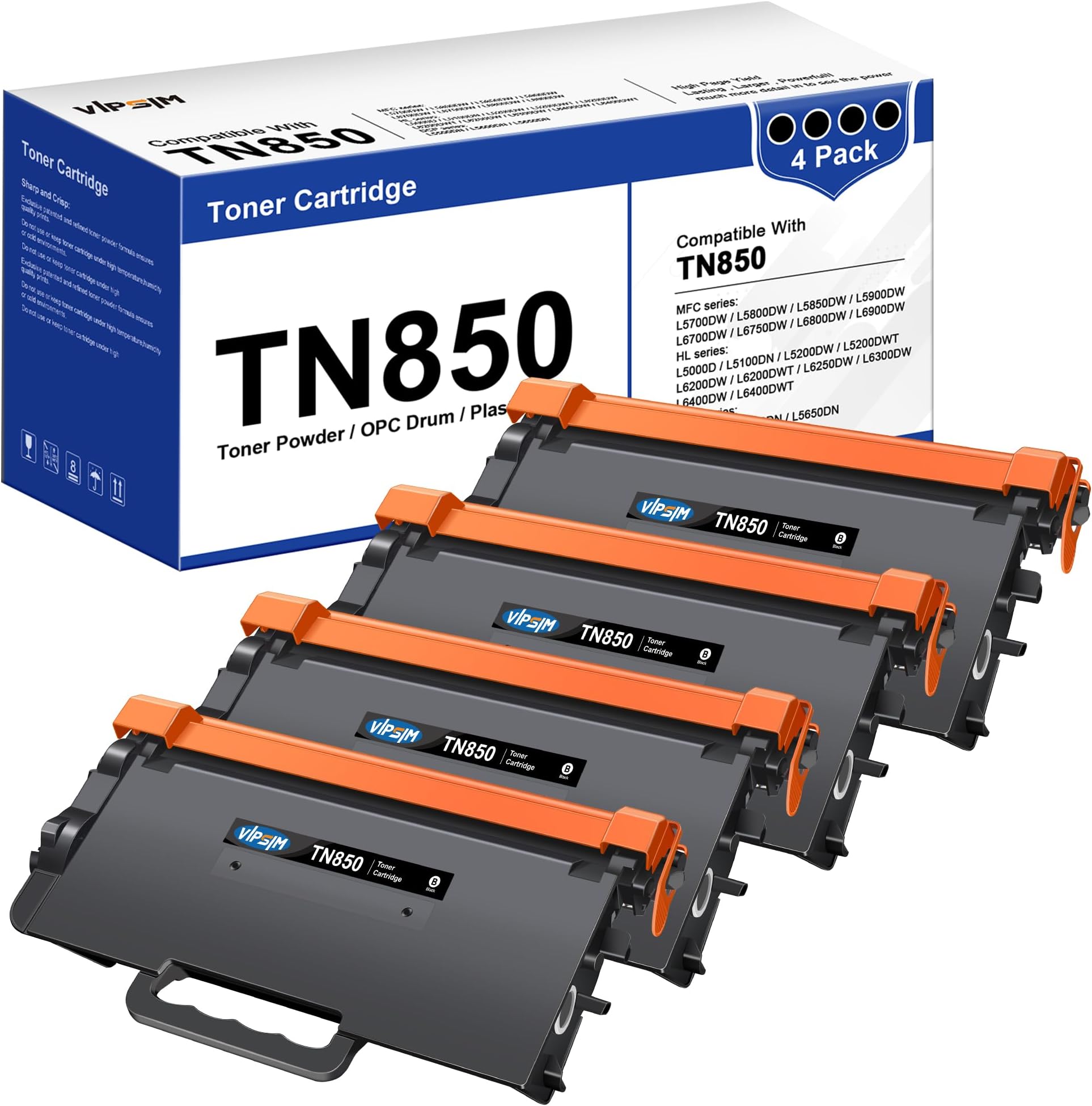 Amazon.com: Brother Genuine TN850 3-Pack High Yield Black Toner ...