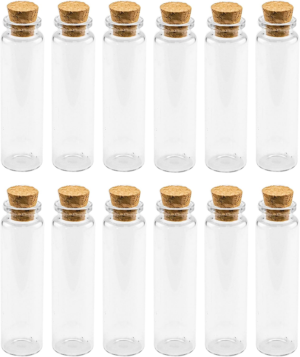 Amazon.com: achard Empty Transparent Glass Bottles With Cork 20ml ...
