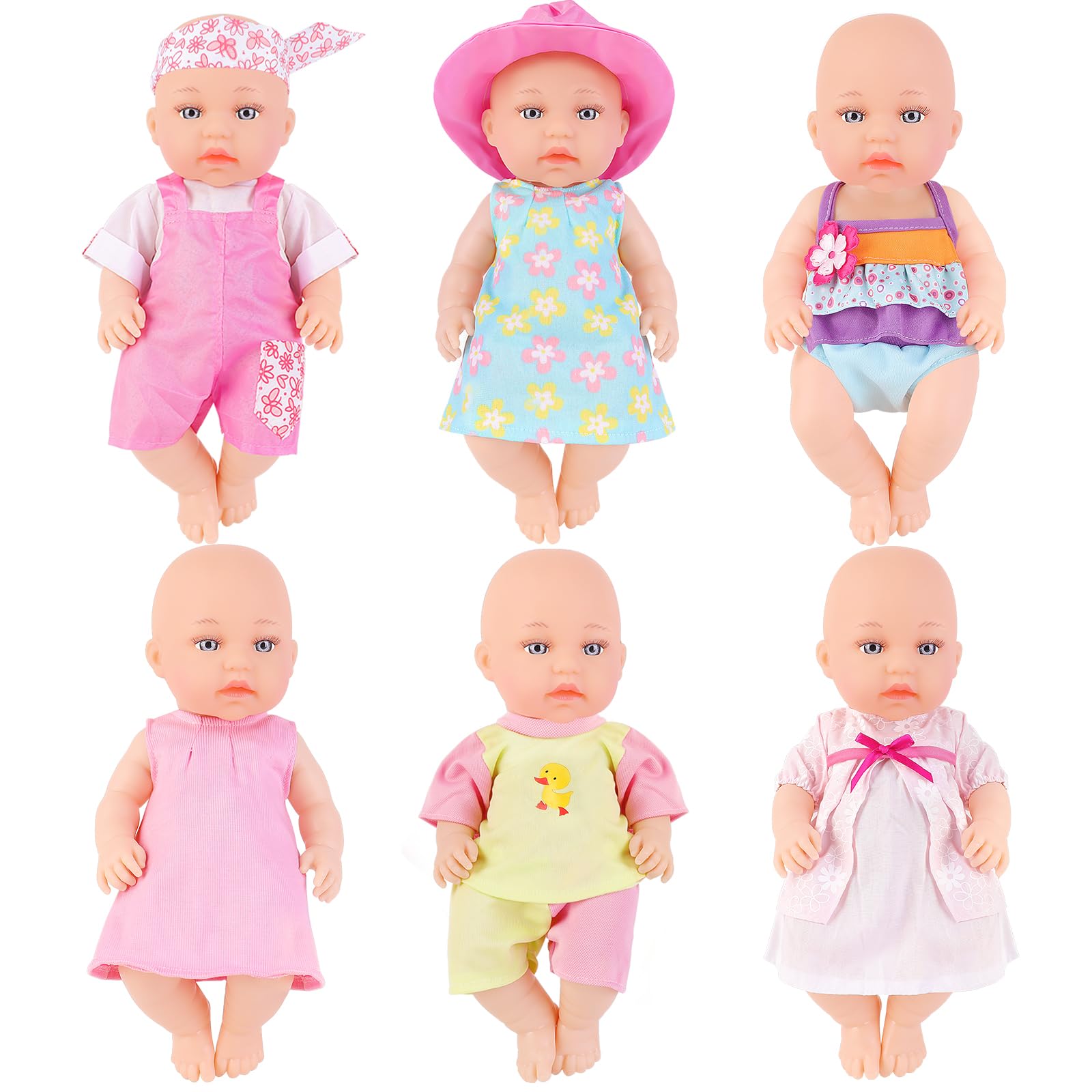 Amazon.com: deAO 6 Set Dolls Clothes,16 Inch Baby Dolls Clothes Dress ...