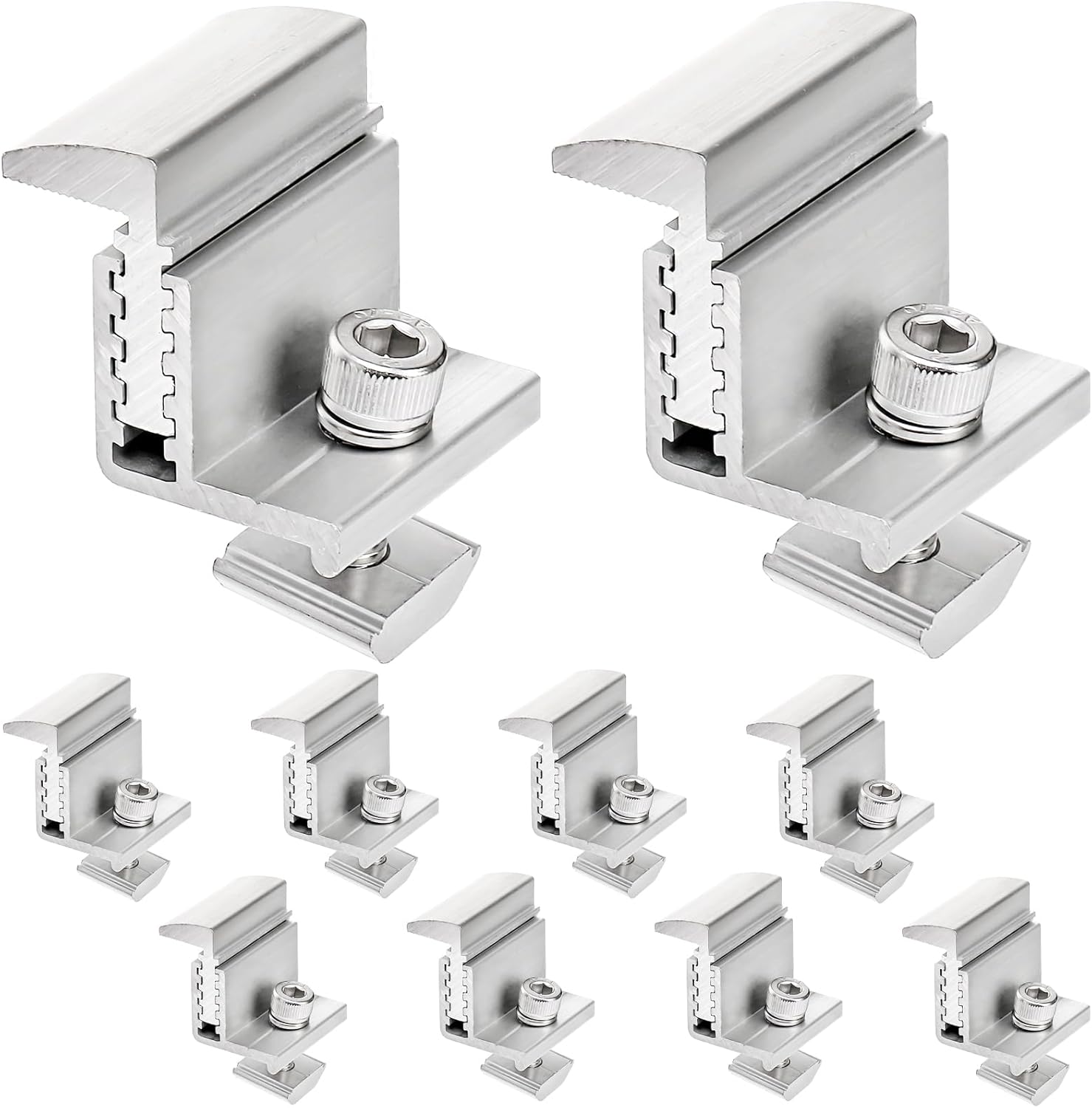 Amazon.com: YOUEON 10 Pack Solar Panel End Clamps 35-50mm Adjustable ...