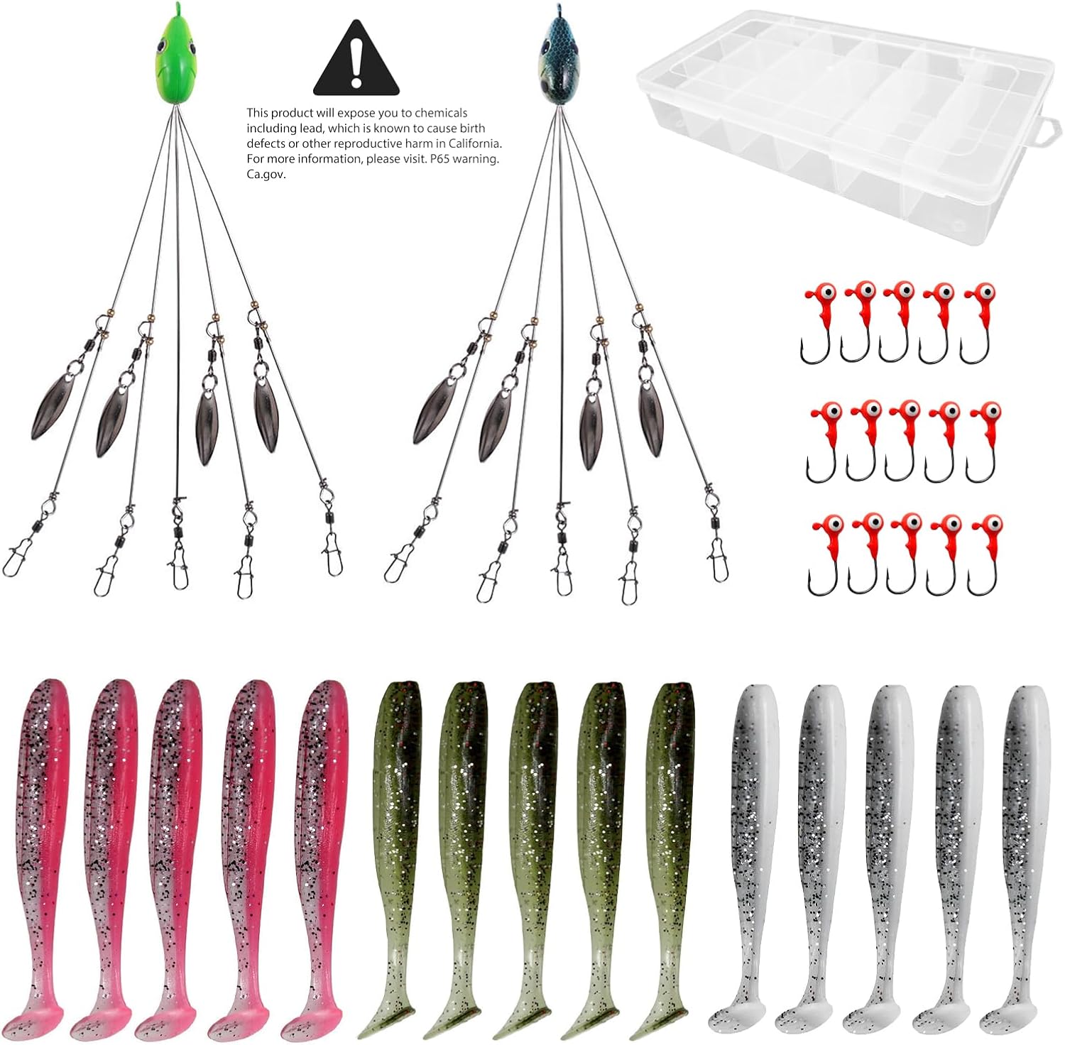 Amazon.com : 5 Arms Alabama Rig Fishing Lure: Umbrella Rigs for Bass ...
