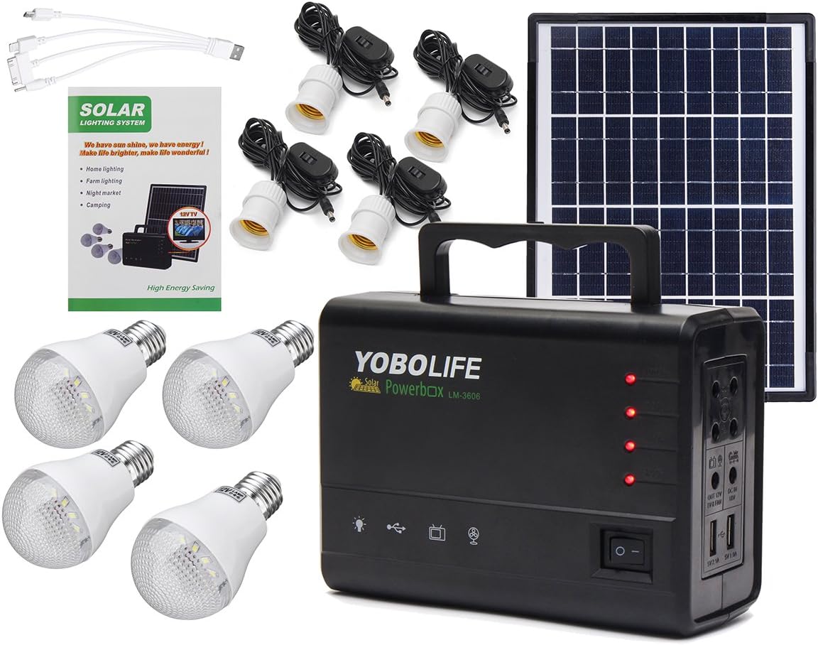Amazon.com : GGGarden LM-3606 110-220V 4USB Solar Panel Generator Solar ...