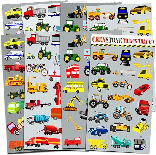 Amazon.com: Cars and Trucks Stickers Party Supplies Pack Toddler - Over ...
