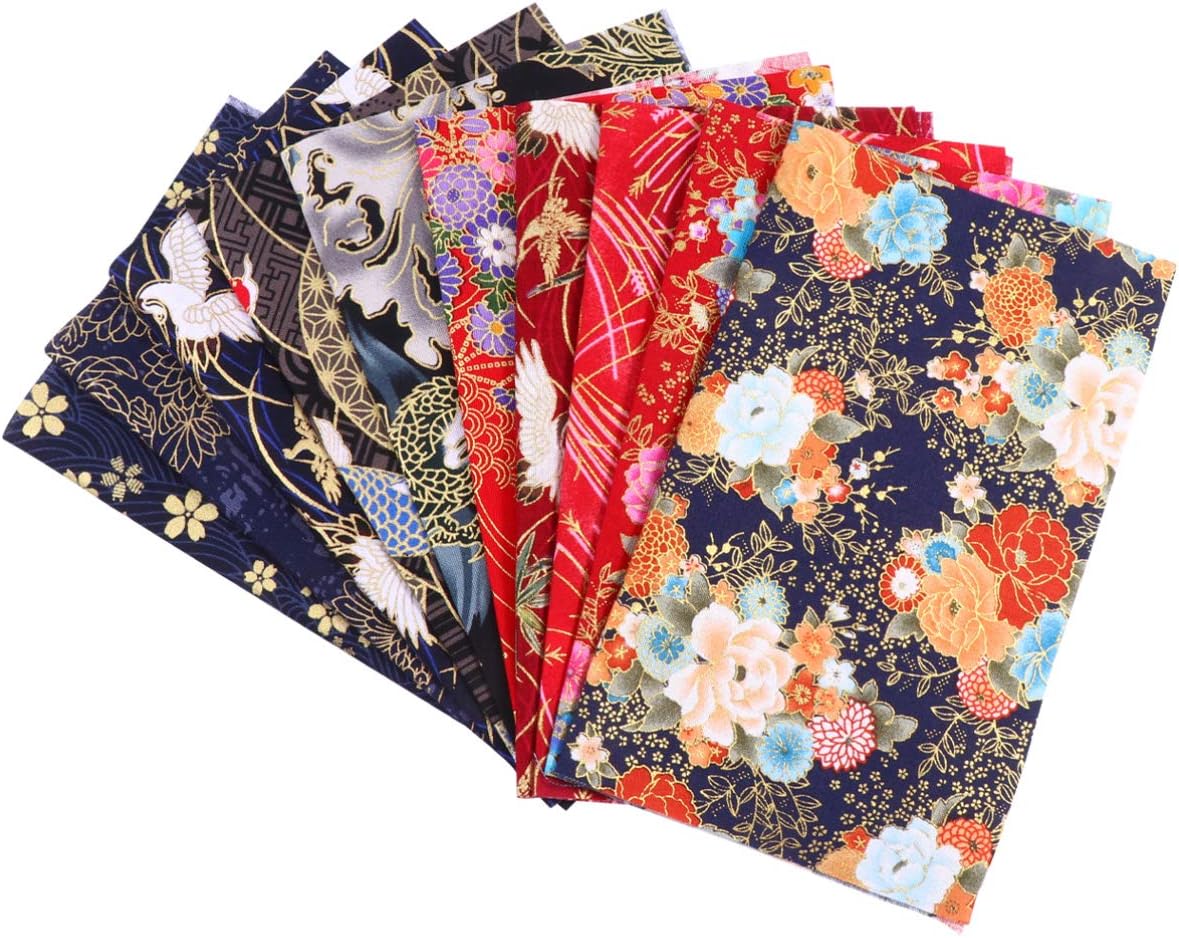 Queenbox 6PCS Japanese Printed Fabric, 15.7x19.6 Furoshiki Cloth ...