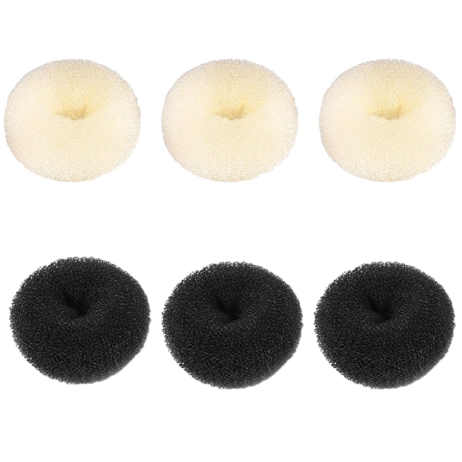 6 PCS Hair Donut Bun Maker Set, Hair Donut Bun Ring, Hair Bun Doughnut ...