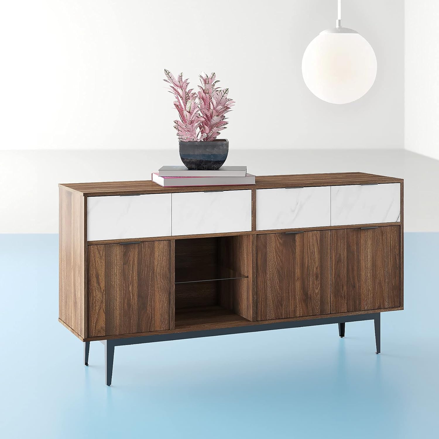 Amazon.com - Boley 60" Wide 2 Drawer Sideboard, Number of Drawers: 2 ...