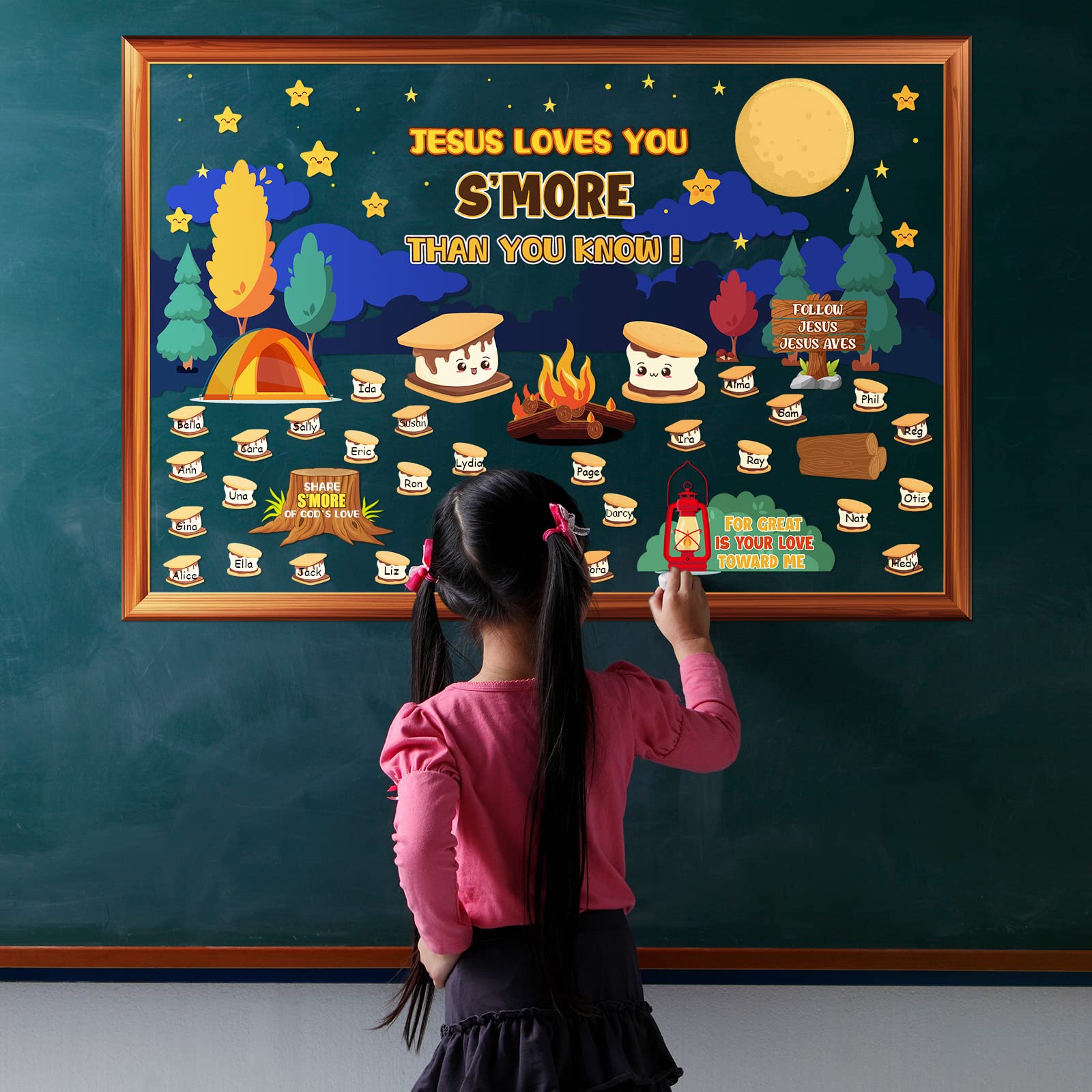Snapklik.com : Jesus Loves You Smore Bulletin Board Set Christian ...