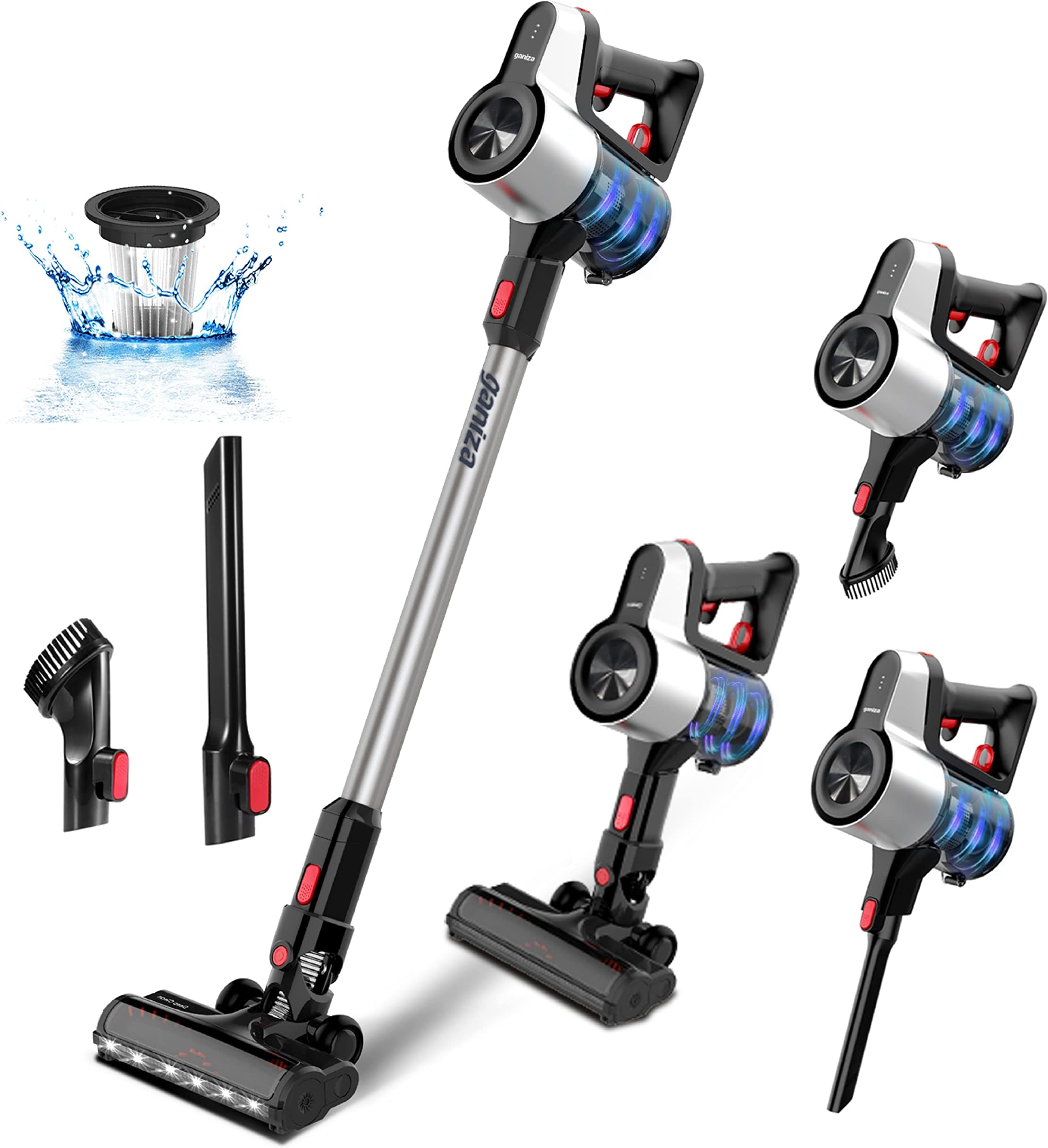 Amazon.com - Ganiza Cordless Vacuum Cleaner, 6 in 1 Lightweight Stick ...