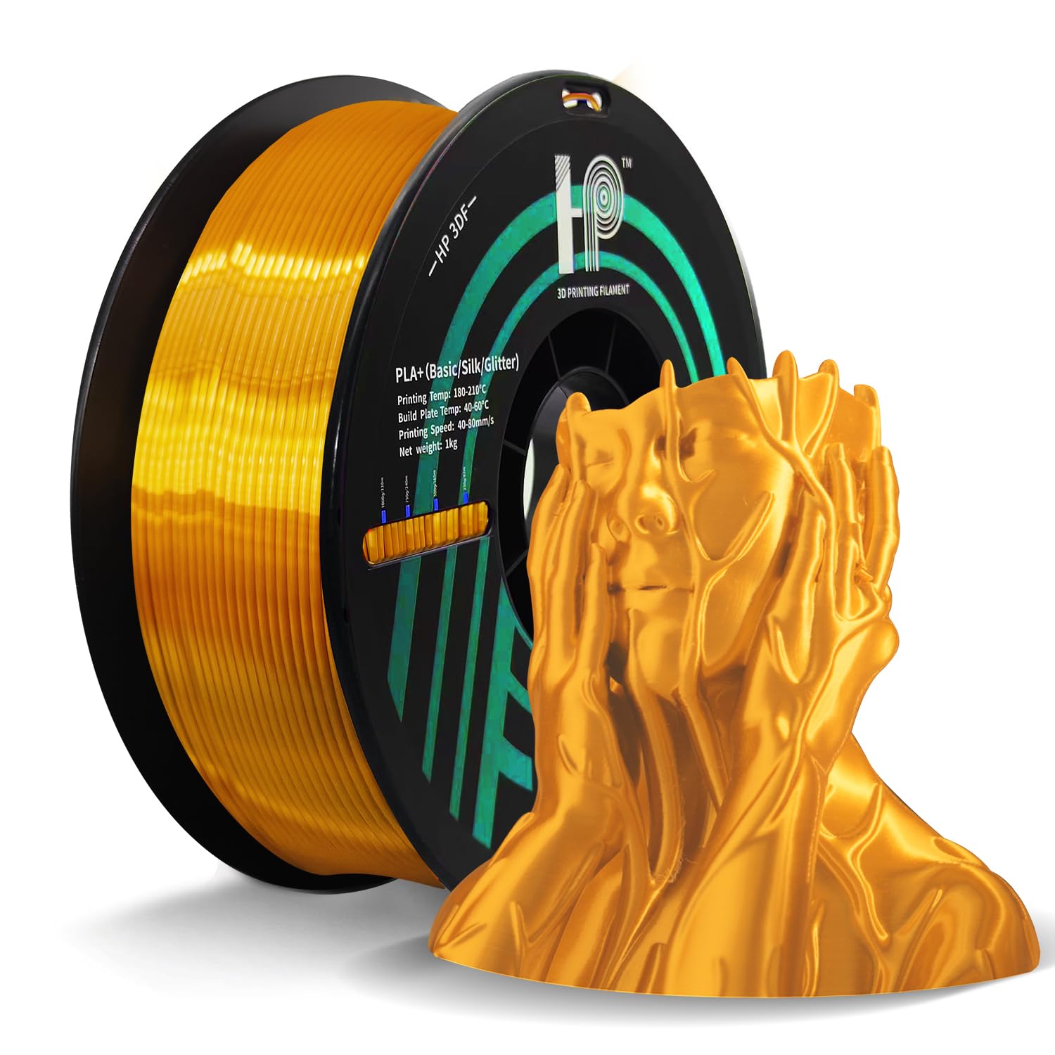 Amazon.com: HP3DF PLA Filament, PLA Plus(PLA+), 3D Printer Filament ...