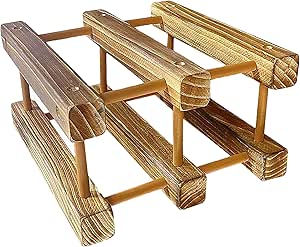 Amazon.com: IWNTWY Wine Racks Countertop, 12 Wine Bottle Holder Stand, Freestanding Floor Wine ...