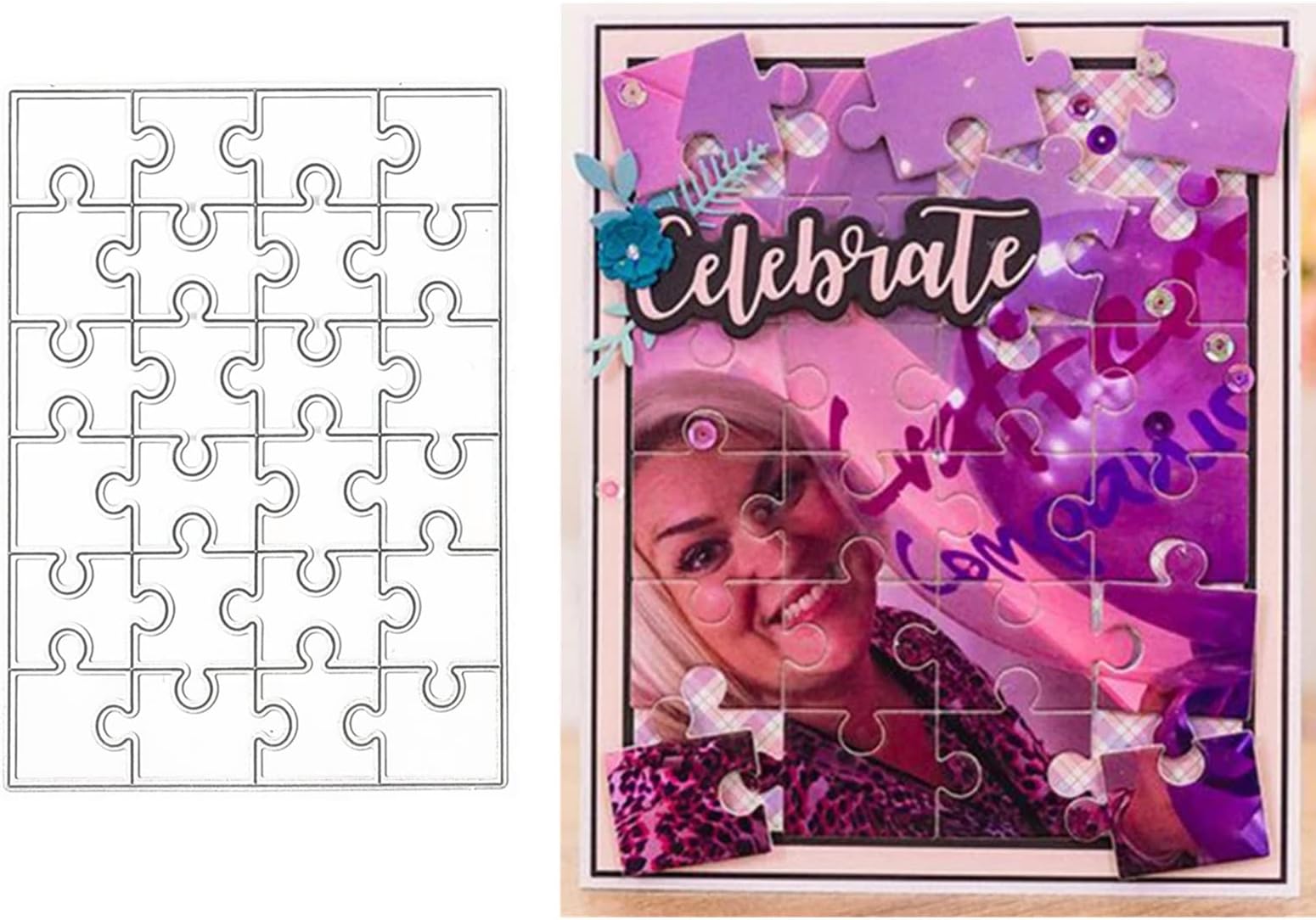 Amazon.com: Metal Jigsaw Puzzle Combination Cutting Dies,Jigsaw Die ...
