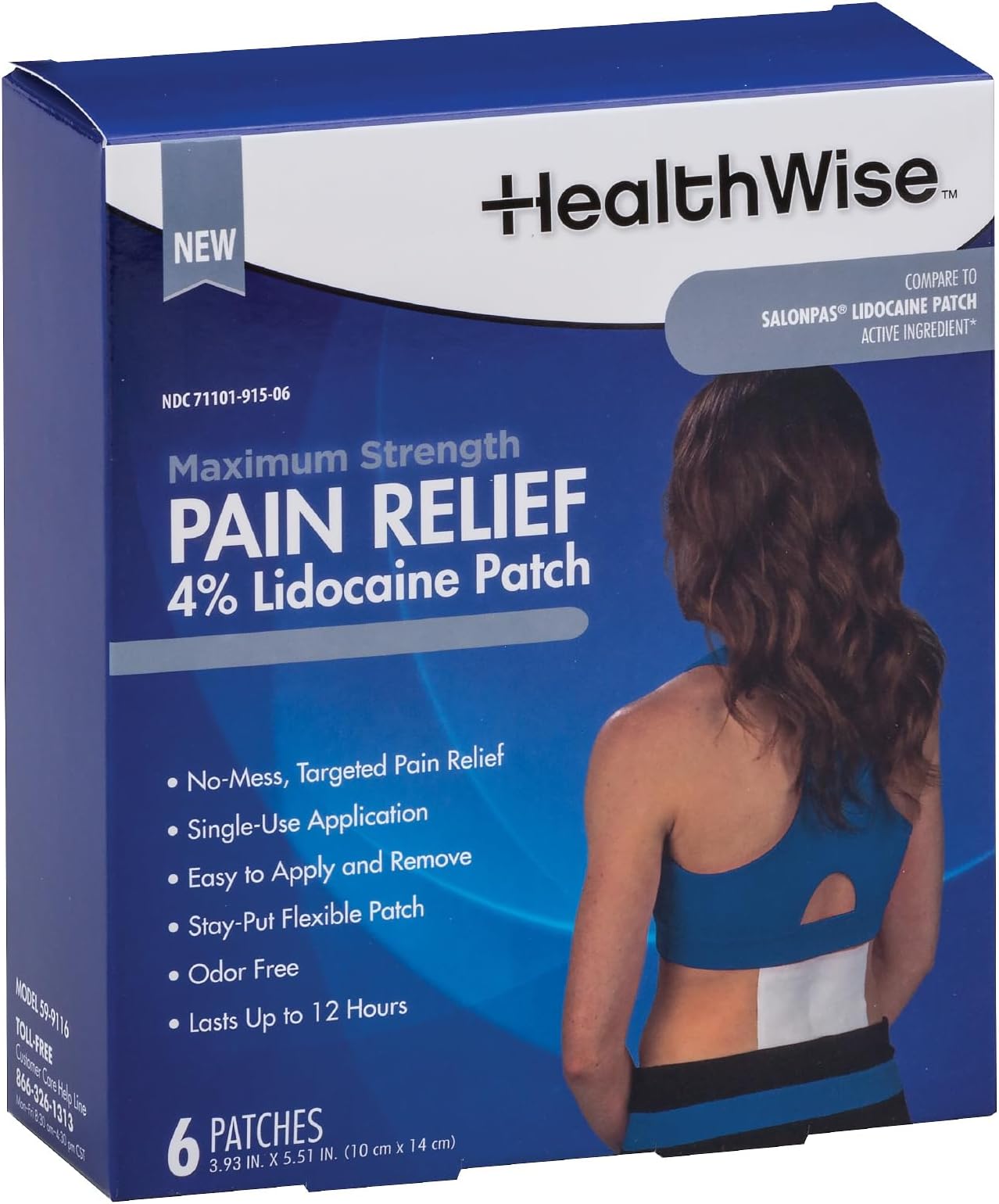 Amazon.com: Rugby Maximum Strength Topical Anesthetic 4% Lidocaine Pain Relief Patch - 30 Patches