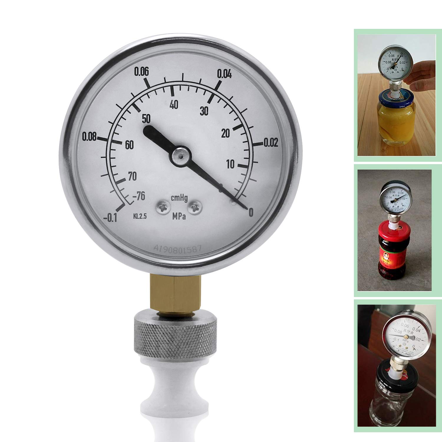 Hanchen Can Vacuum Test Gauge Portable Vacuum Meter for Cans Jars Beer ...