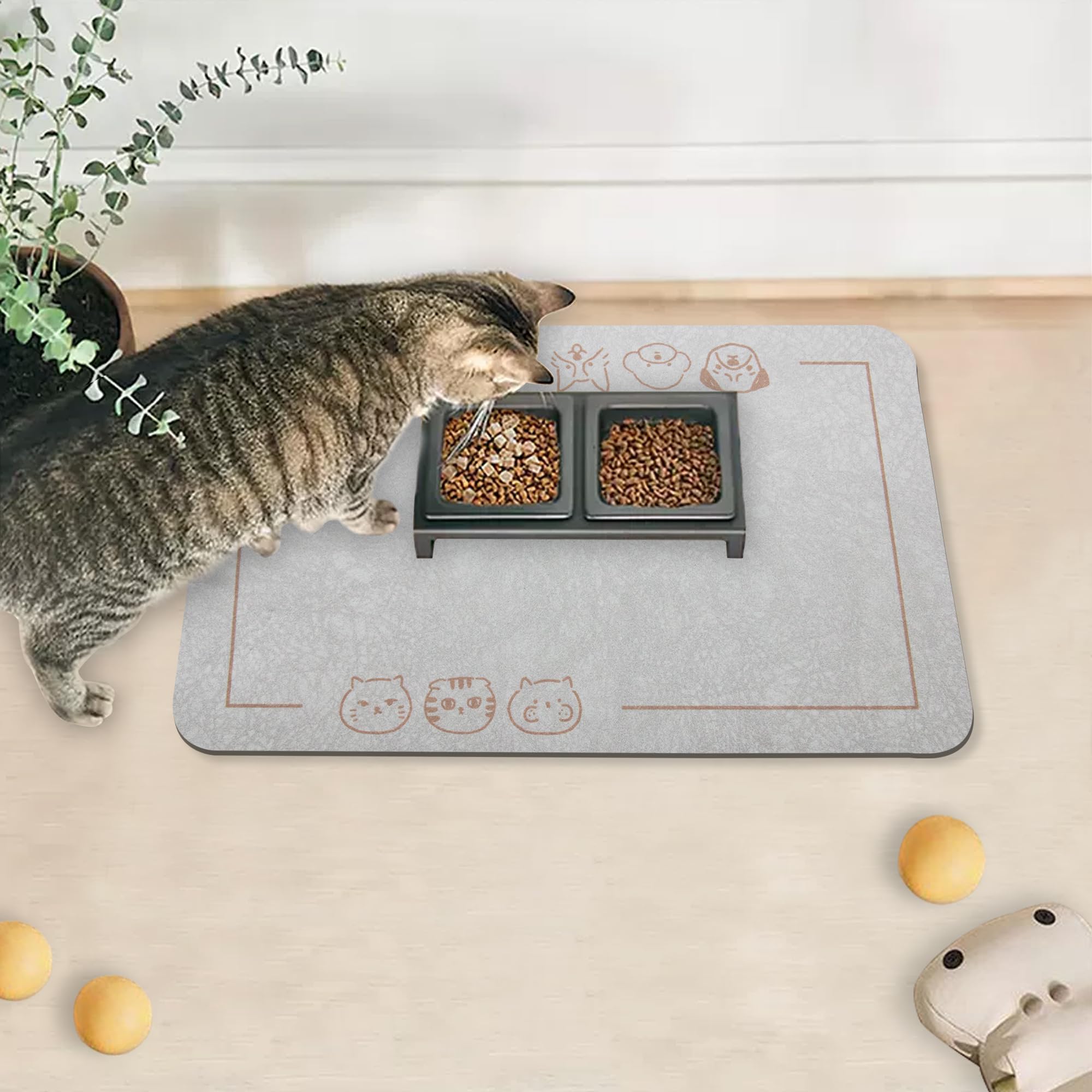Amazon.com : Feeding Mat for Dogs and Cats, Food and Water No Stains ...