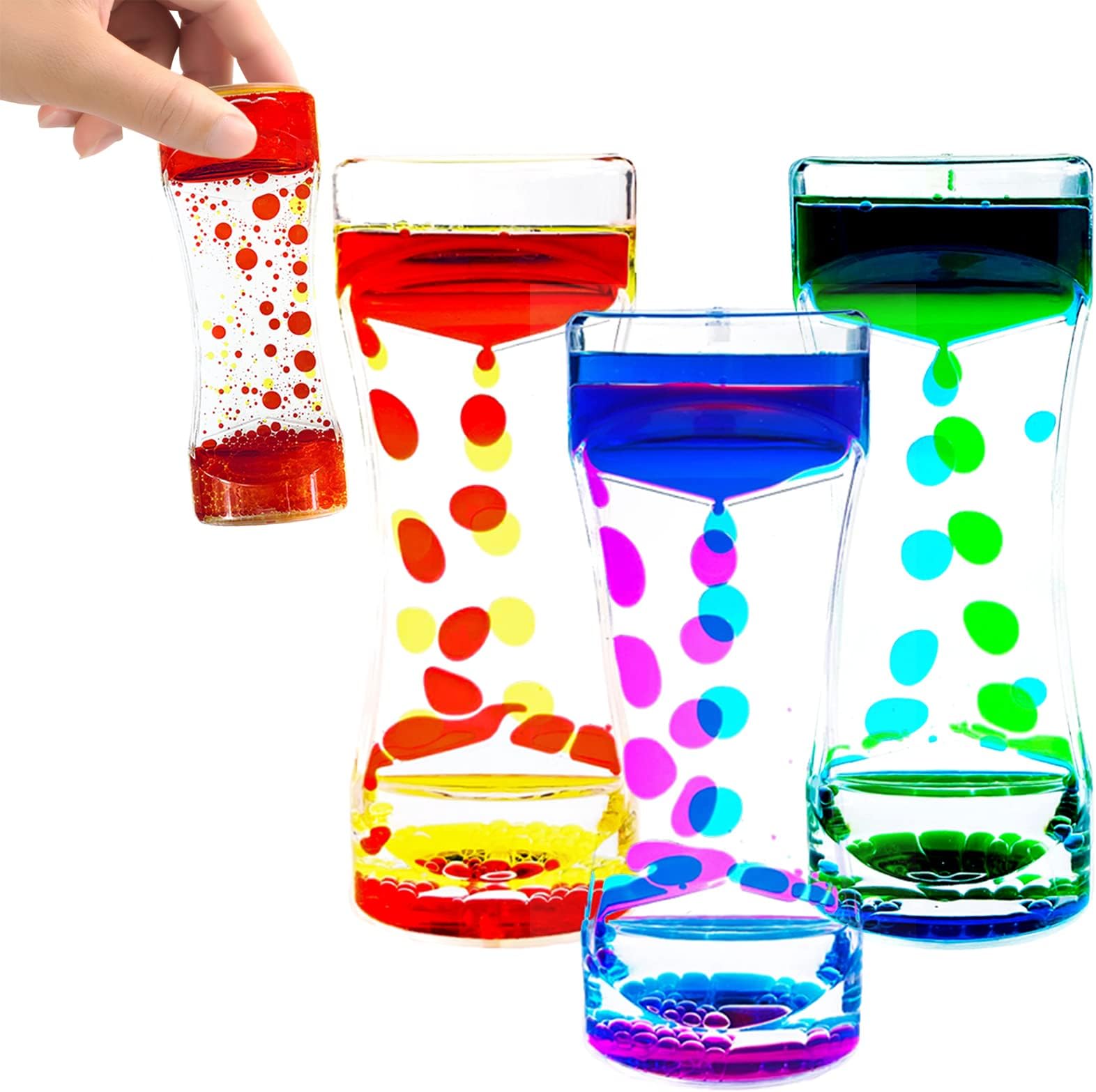 Liquid Motion Bubbler Toy,Colorful Hourglass Timer with Droplet ...