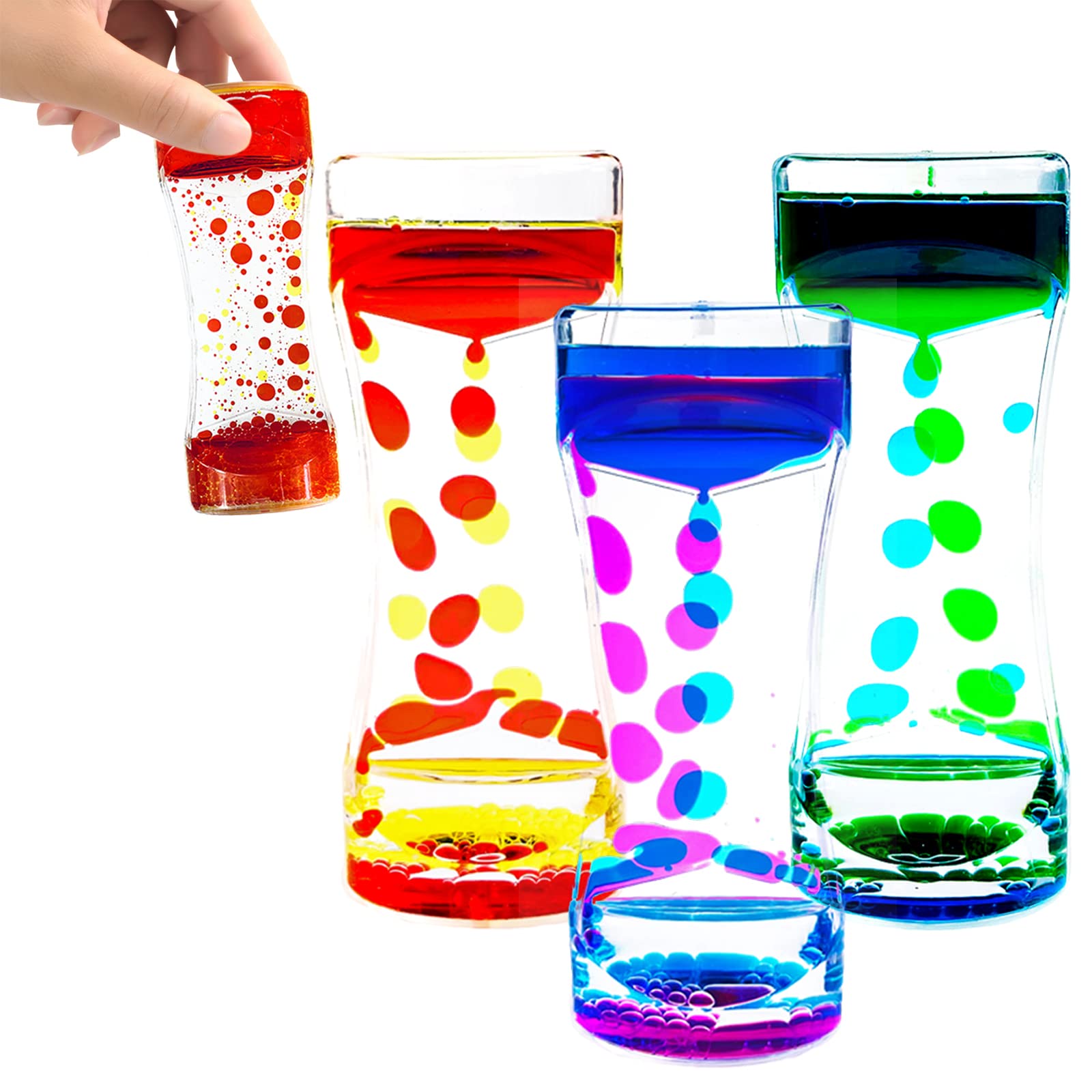 Liquid Motion Bubbler Timer for Adults 3 Pack Colorful Hourglass Timer ...