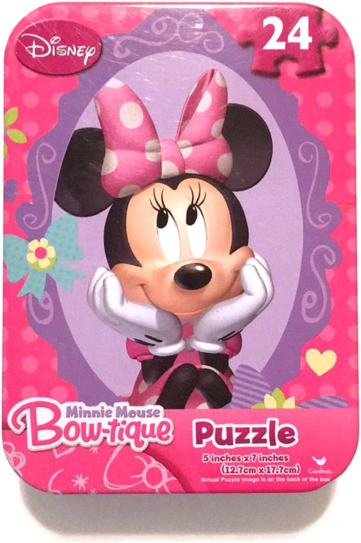Amazon.com: Disney Minnie Mouse 24 piece puzzle in Collectible Tin ...