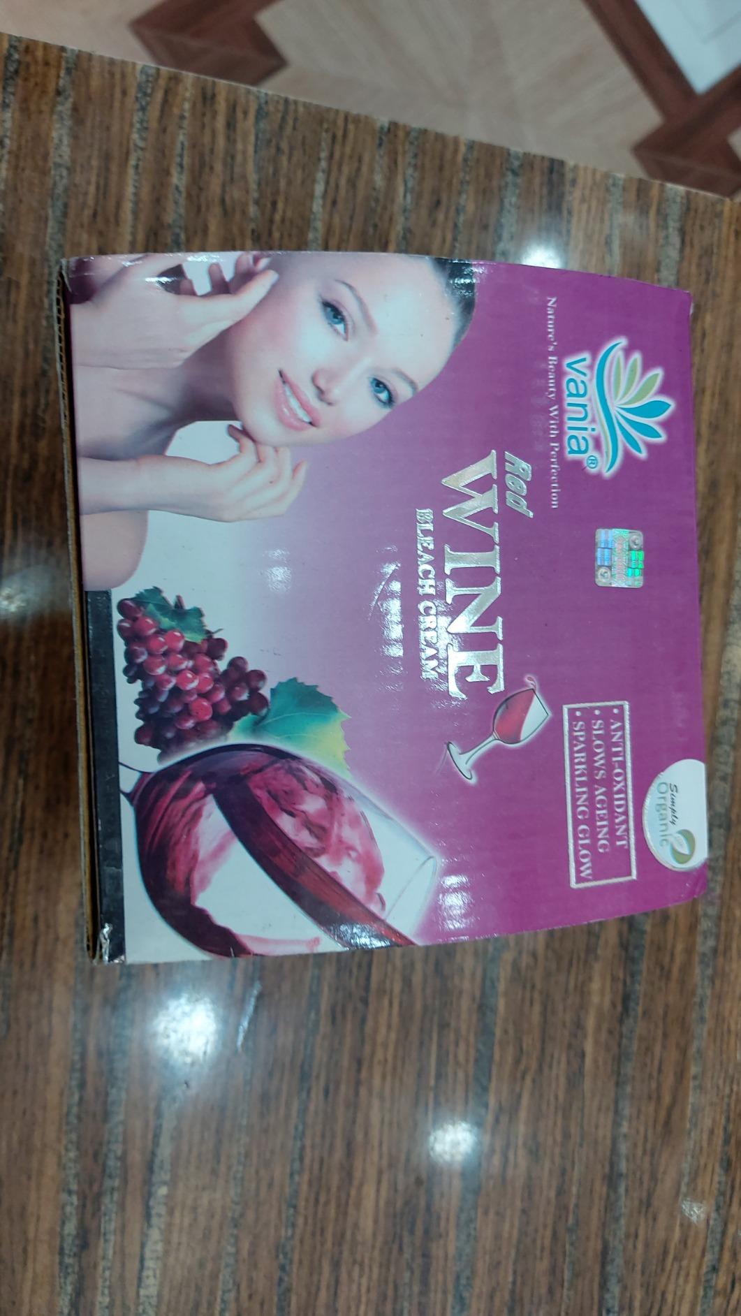 Red Wine Bleach Cream 250g - for Men & Women – No Sulphate, Paraben ...