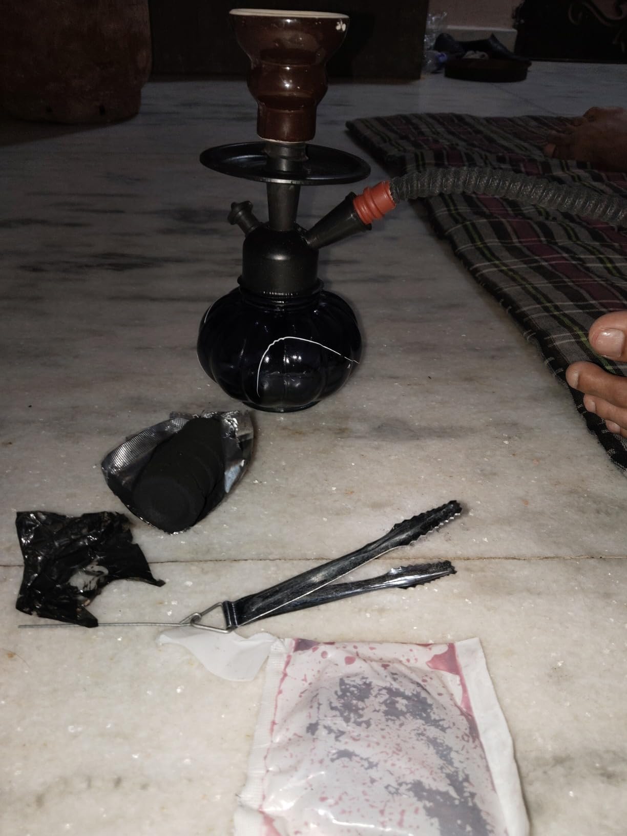 HOOKAH DESIGN INTERNATIONAL Combo of 12 Inches Glass, Turkish Iron, 10 ...