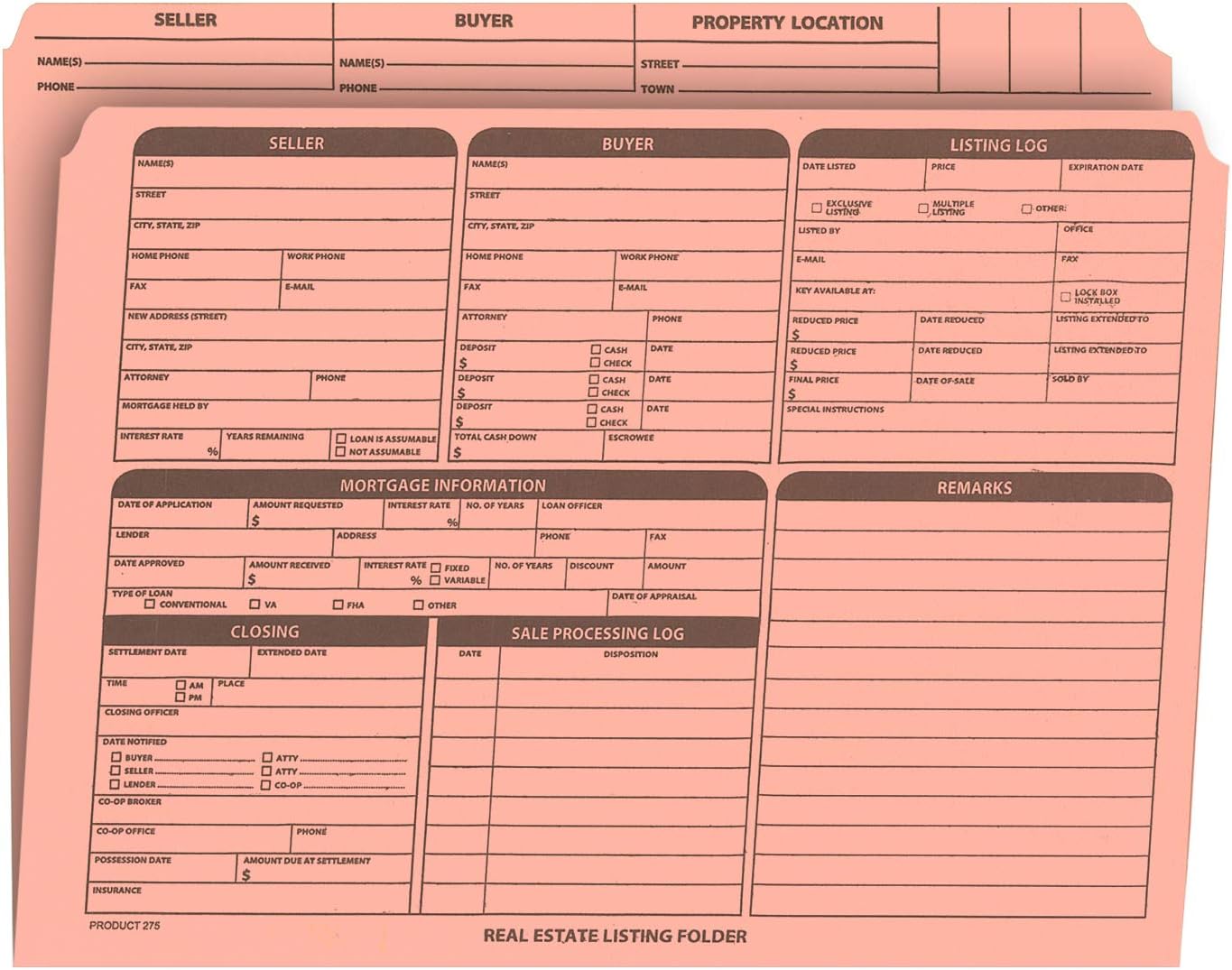 Amazon.com : Real Estate Transaction Folders - Legal Size - Real Estate ...