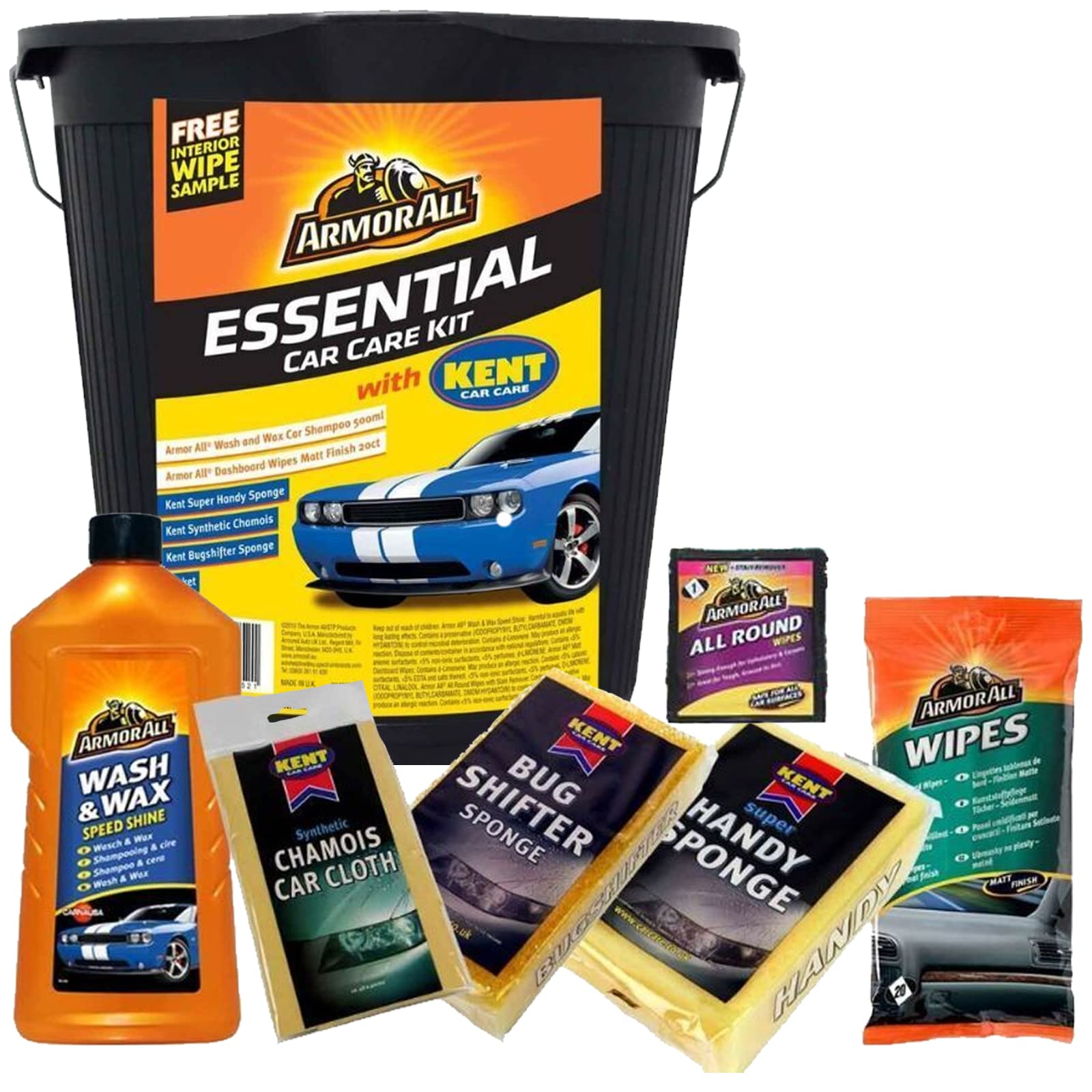 Xtremeauto Car Cleaning Kit With Bucket - Car Detailing Kit Valet ...