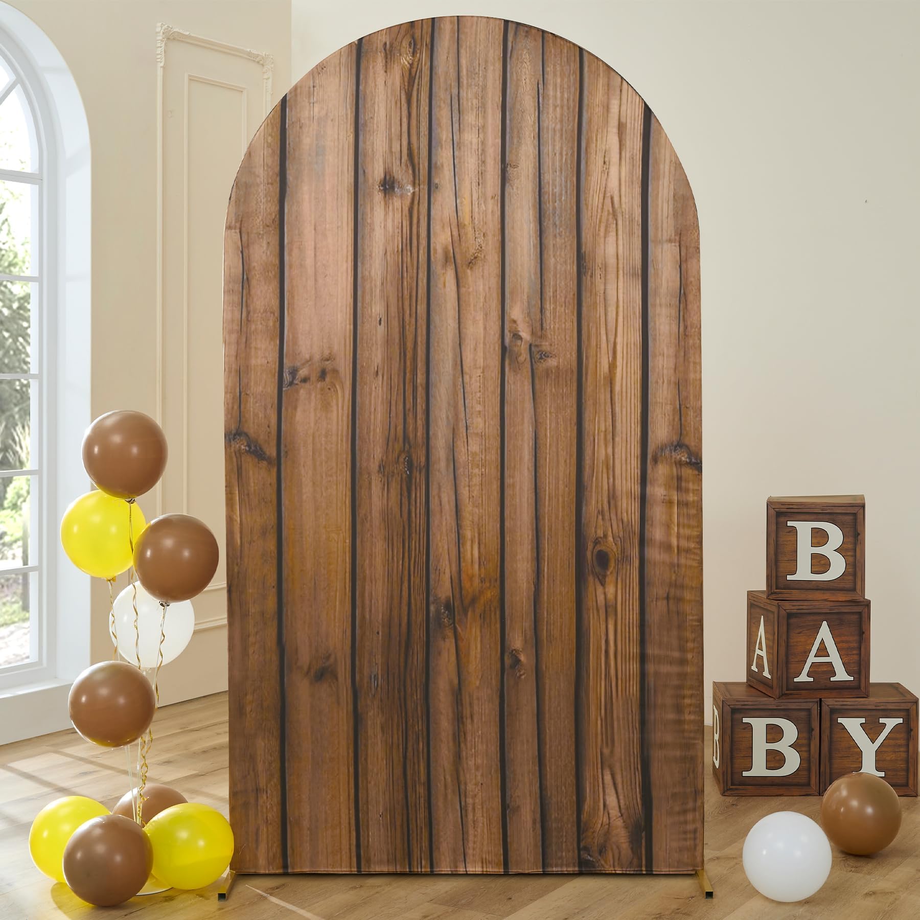 Amazon.com: 3-Panel Wooden Arch Backdrop Stand - Natural Finish ...