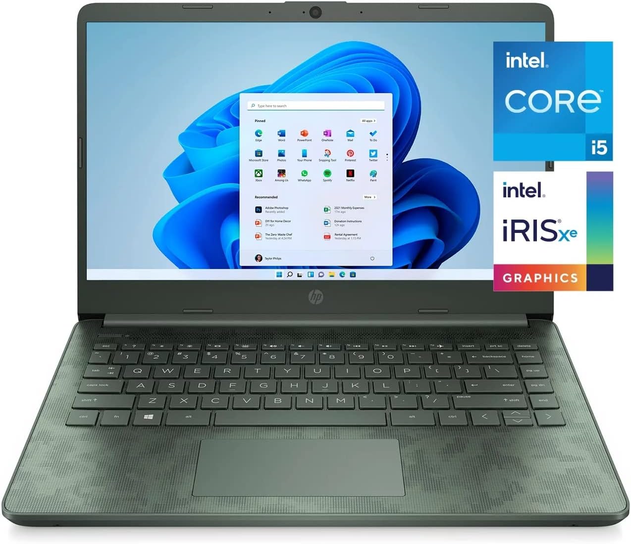 Amazon.com: HP 14" Intel Core i5-1135G7, 8GB RAM, 256GB SSD, Digi Camo ...