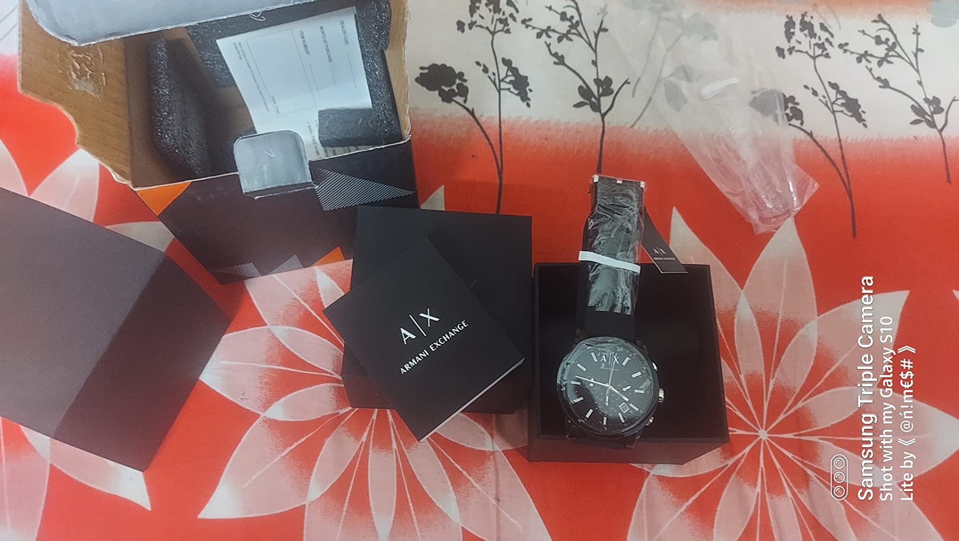 Buy Armani Exchange Silicone Hampton Analog Blue Dial Men Watch-Ax2440 ...