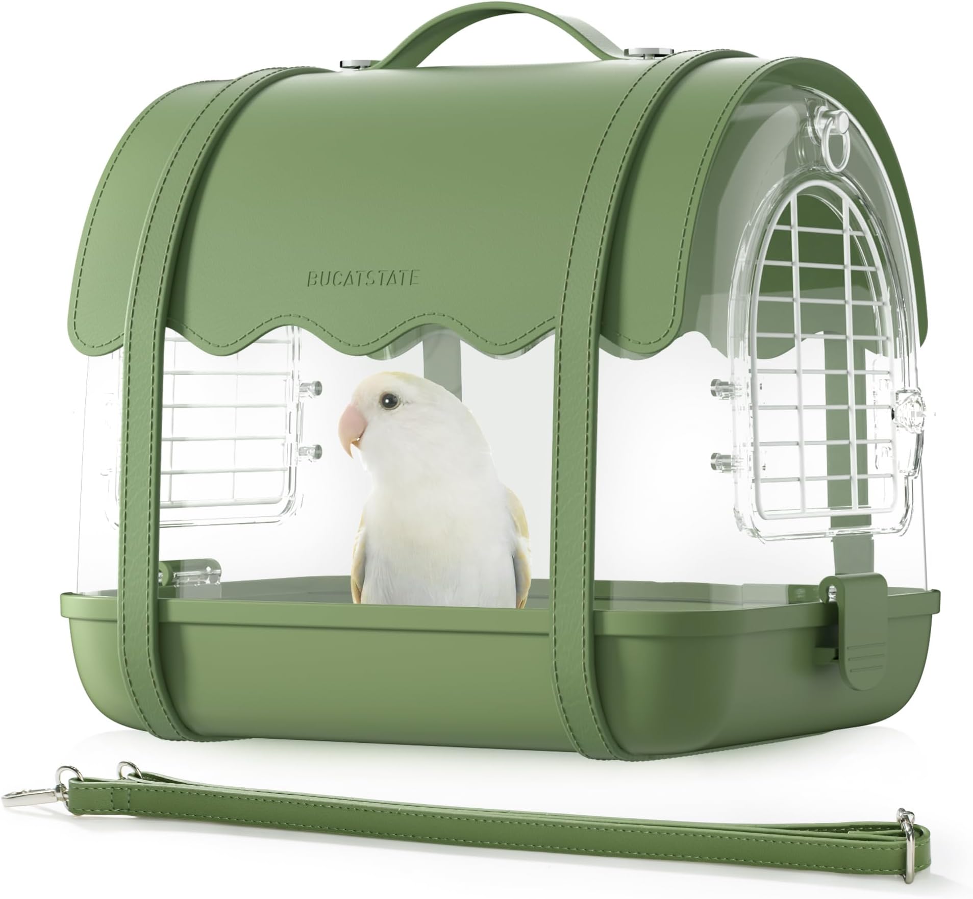 Amazon.com: Dvehdbay Bird Carrier Travel Cage Backpack with Straw Woven ...