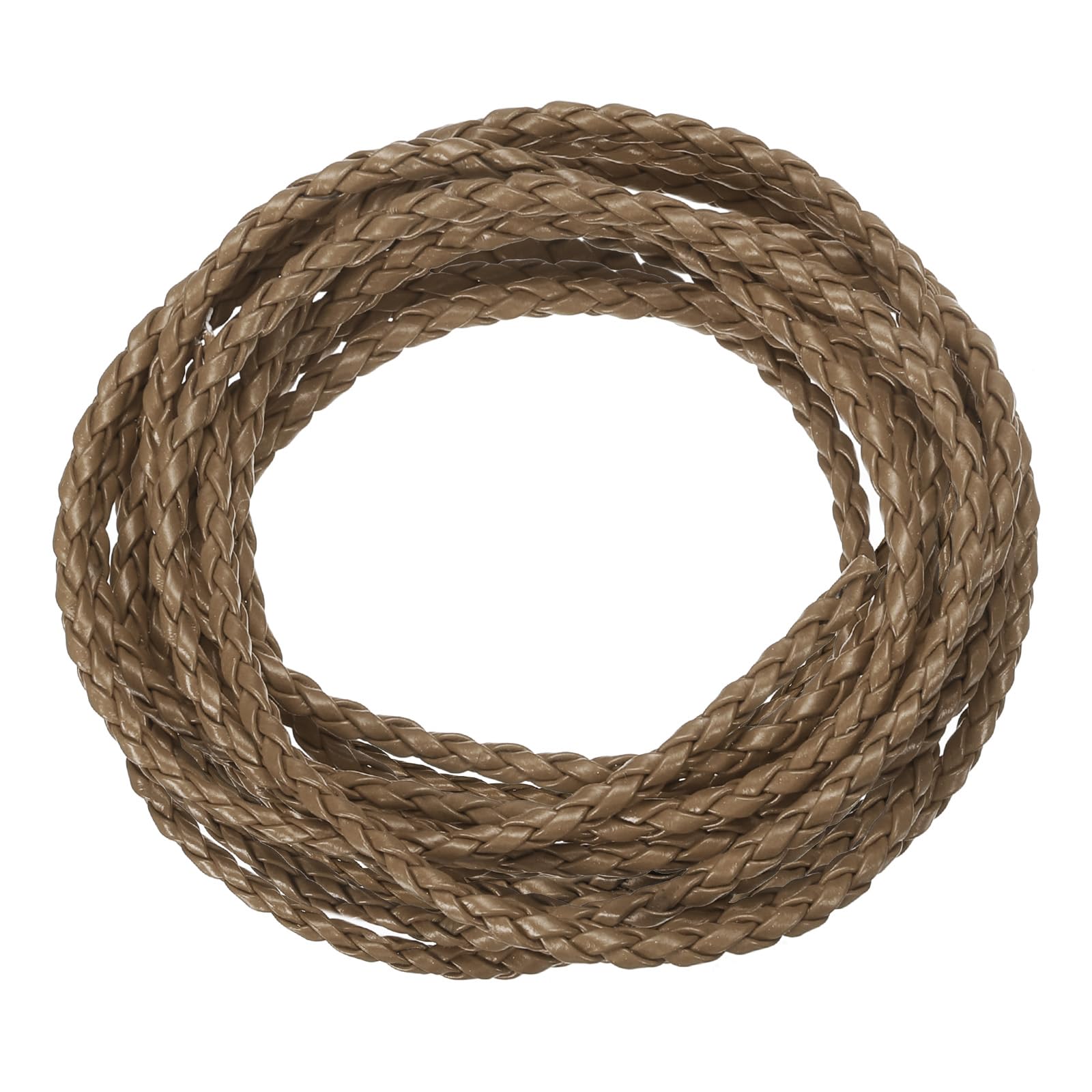Amazon.com: uxcell Braided Leather Cords, Round Leather Strap, Soft ...