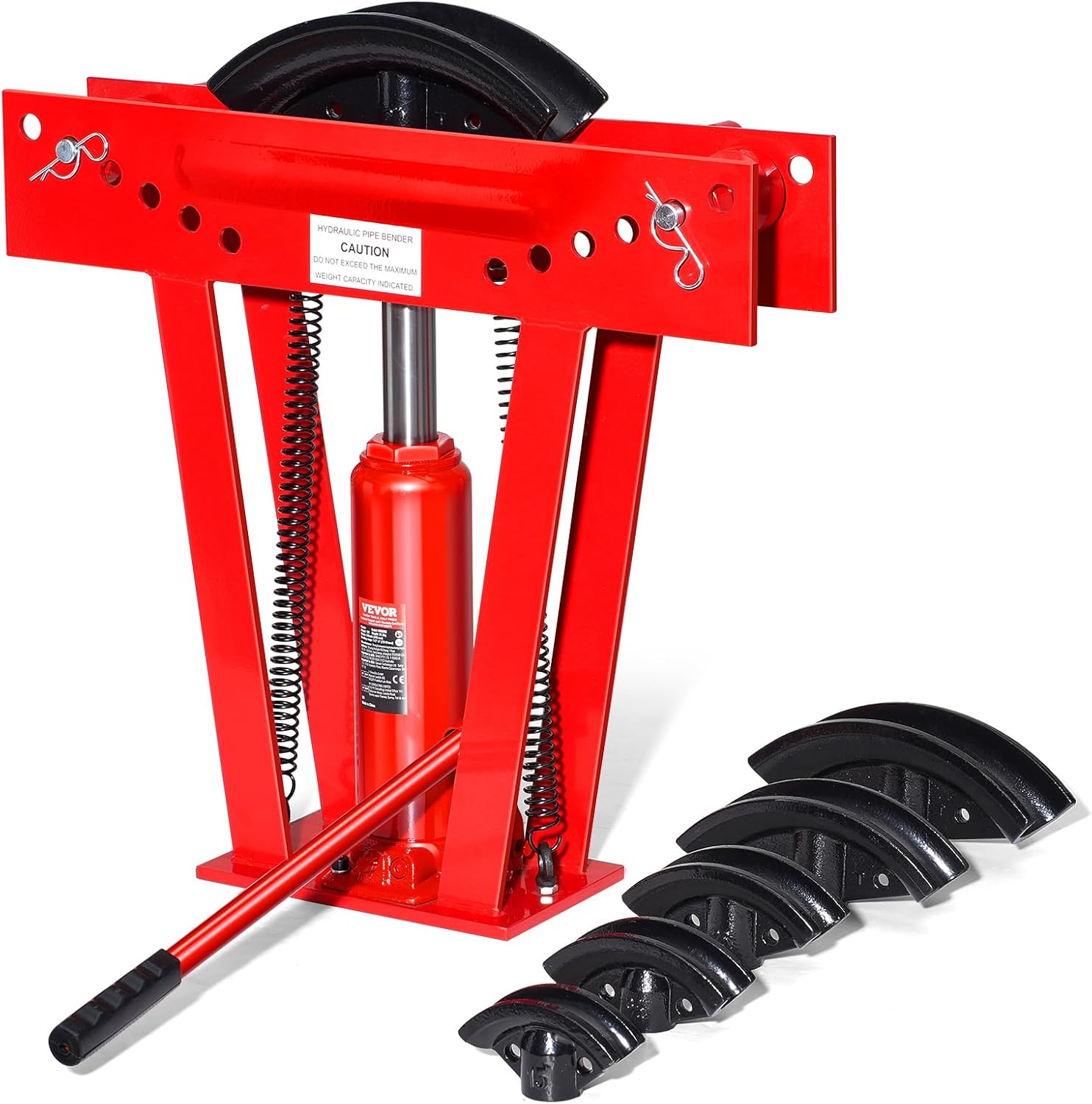VEVOR Hydraulic Pipe Bender, 12 Ton Manual Copper Exhaust Pipe Bending ...