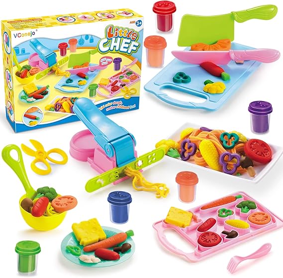 Amazon.com: Color Dough Toys for Kid Kitchen Creations Little Chef ...