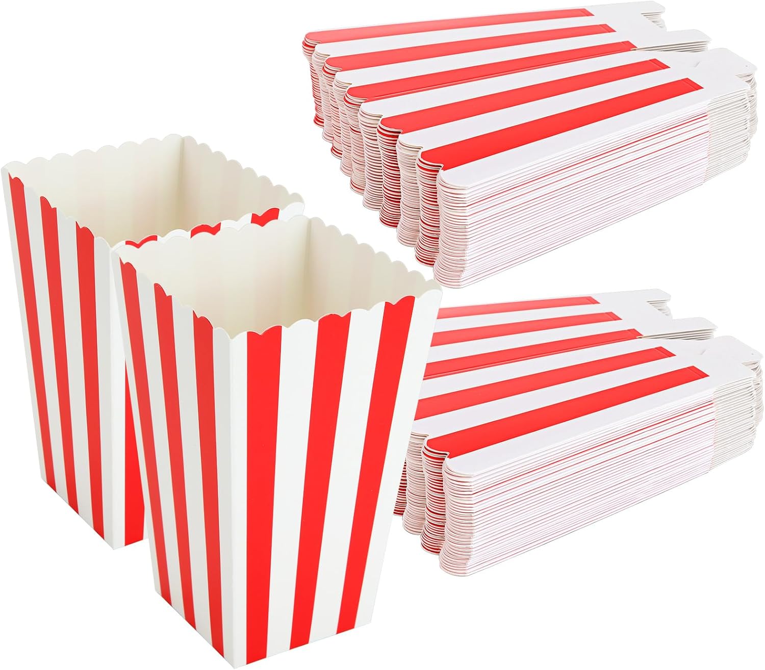 ASelected 50PCS Popcorn Boxes 2x2.7x4.5 Inch Paper Popcorn Bags Small ...