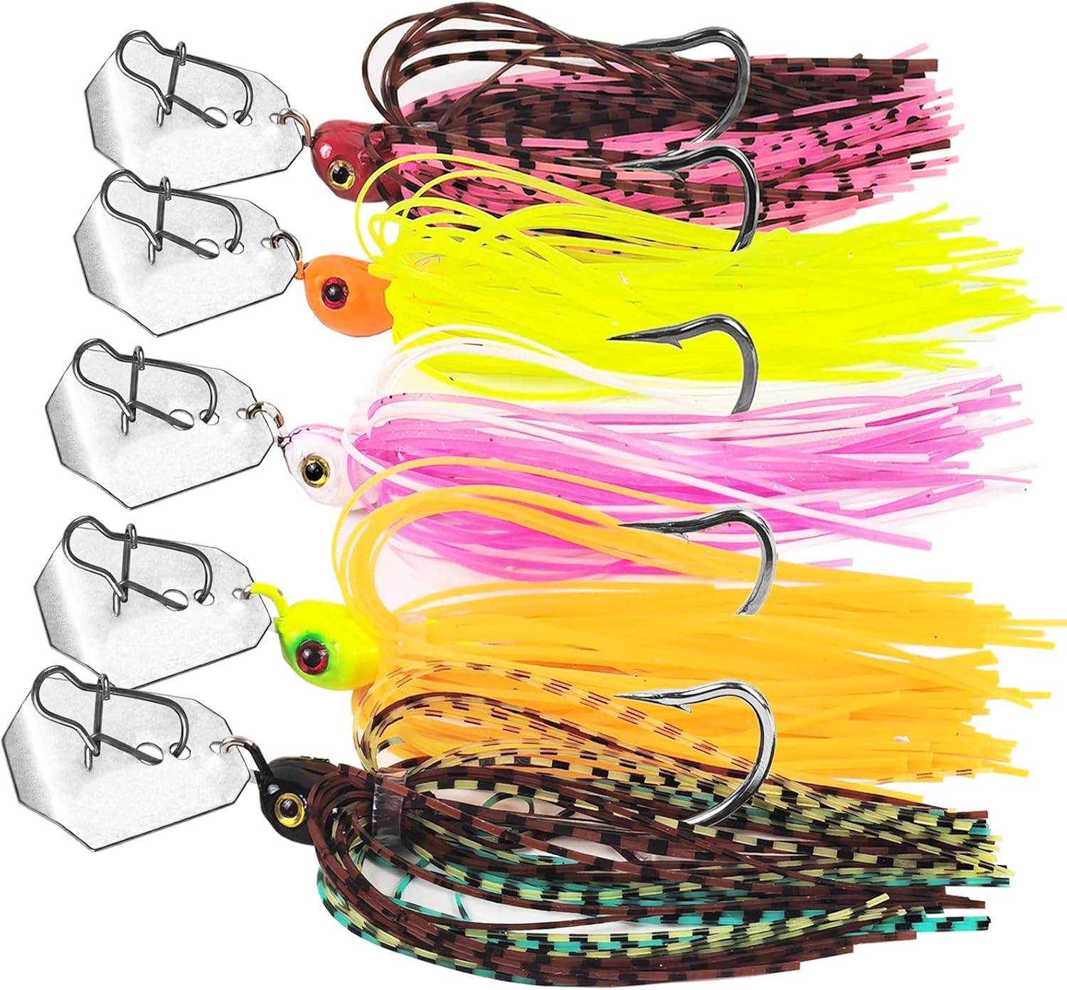 Amazon.com : FREE FISHER 5Pcs Buzz Bait Fishing Bladed Jigs Lures ...
